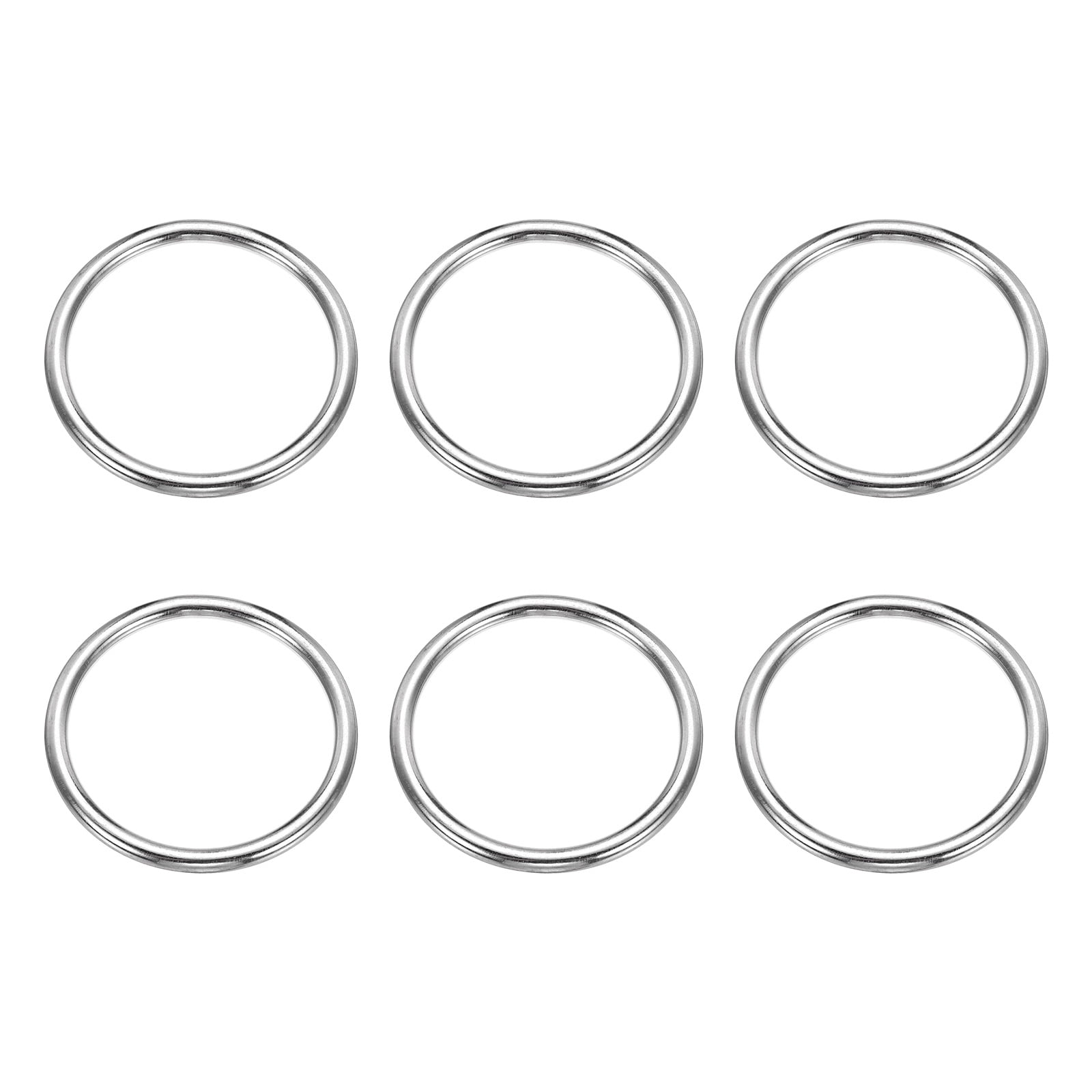 Uxcell Metal O Rings Stainless Steel Seamless Welding O-Ring Solid ...