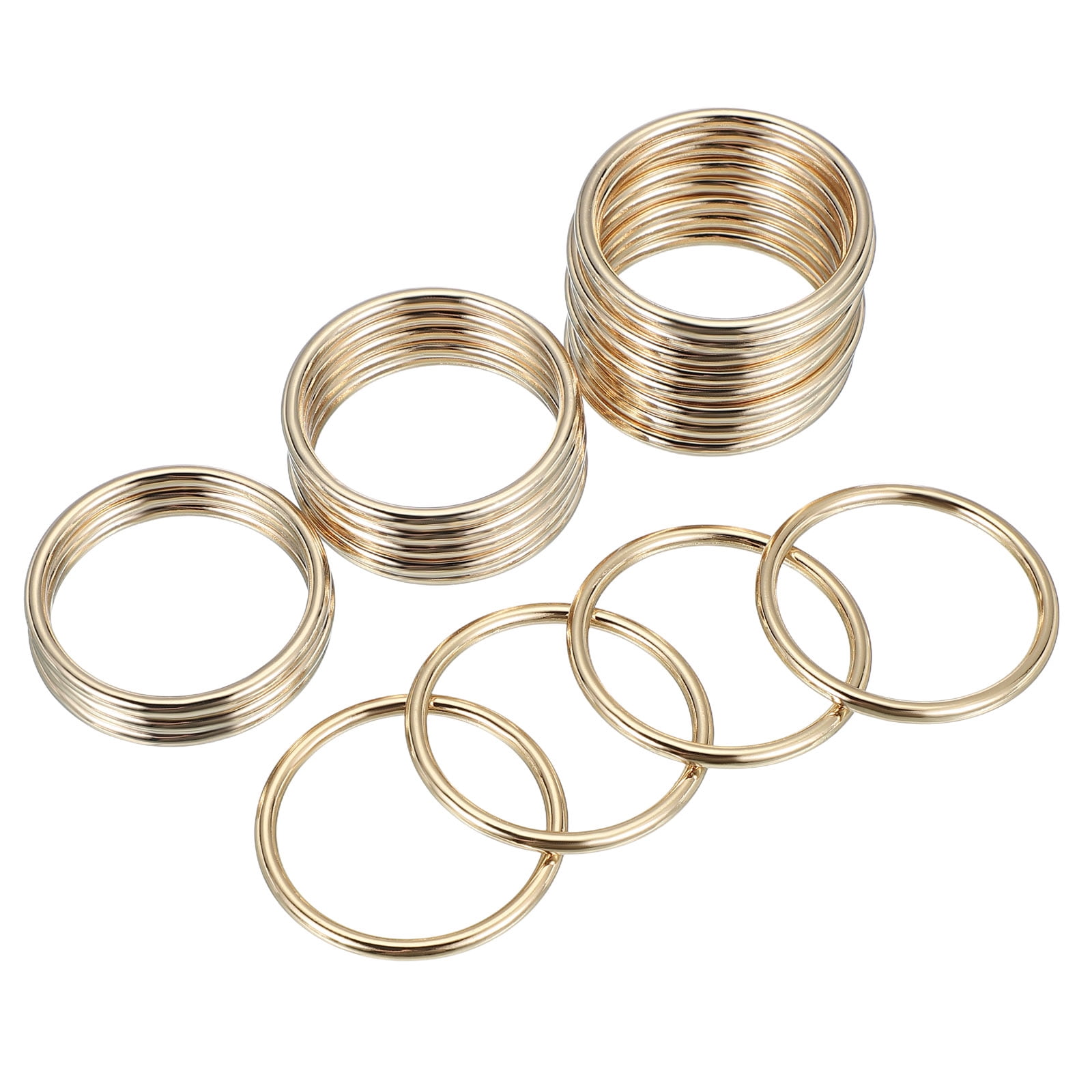 Uxcell Metal O Rings, Electroplated Zinc Alloy O Ring Buckle Seamless ...