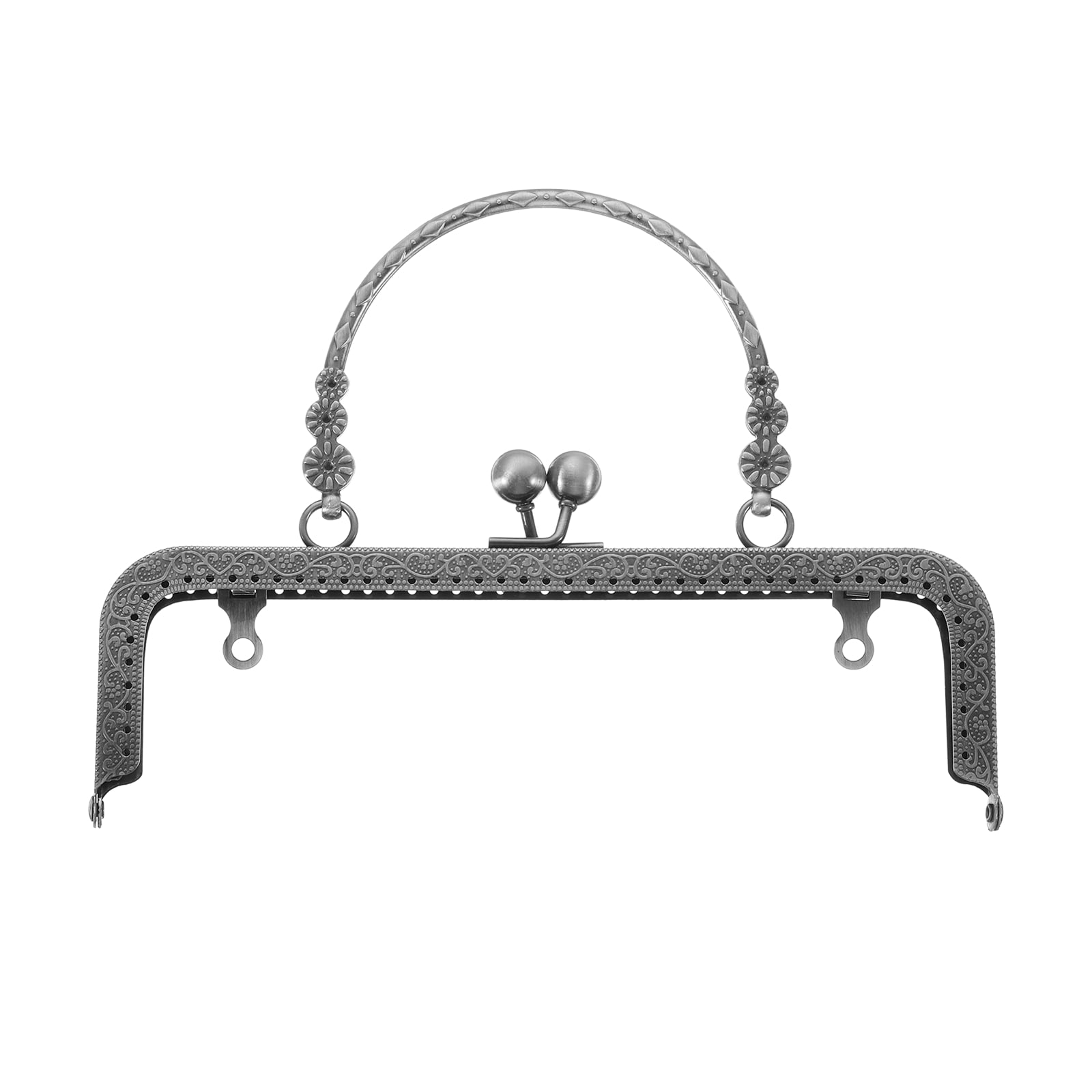 Uxcell Metal Purse Frame, 20cm/7.9" Retro Rectangle Kiss Lock Clasp ...