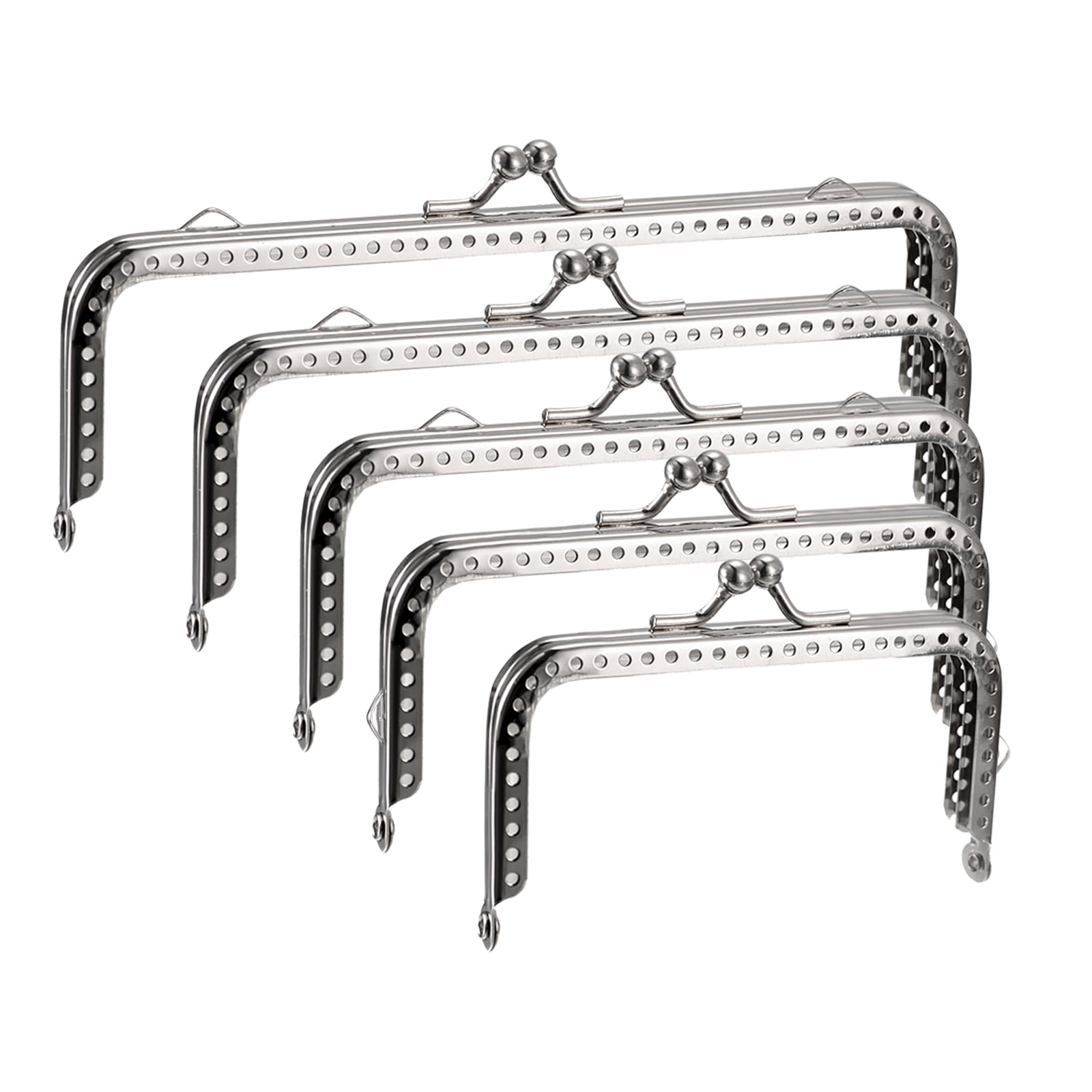 Uxcell Metal Purse Frame, 5Pack Kiss Lock Clasp Frame for Coin Purse ...
