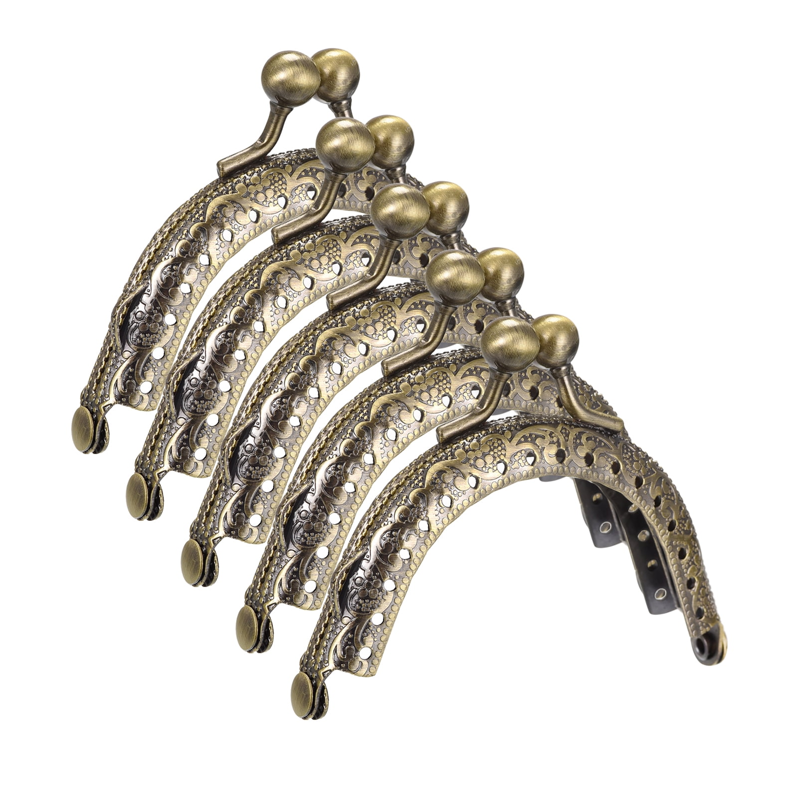 Uxcell Metal Purse Frames, 2.6" 5Pack Kiss Lock Clasp Frame for Coin ...