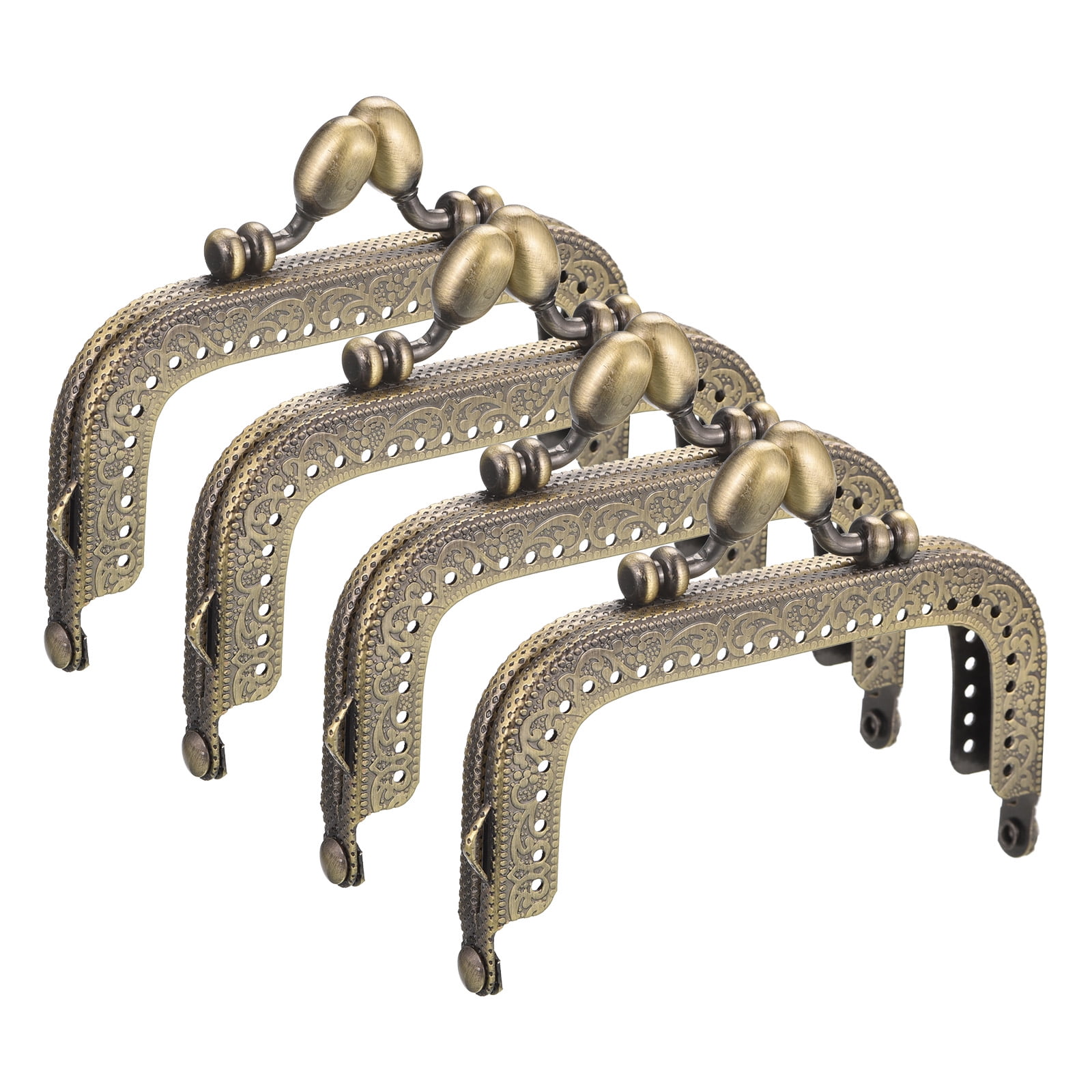 Uxcell Metal Purse Frames, 3.35" 4Pack Kiss Lock Clasp Frame for Coin ...