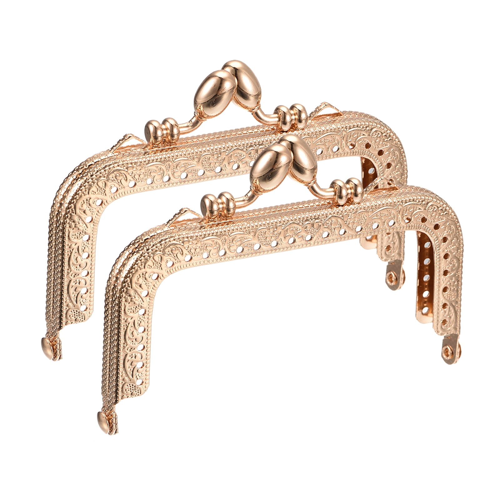 Uxcell Metal Purse Frames, 3.4" 2Pack Kiss Lock Clasp Frame for Coin ...