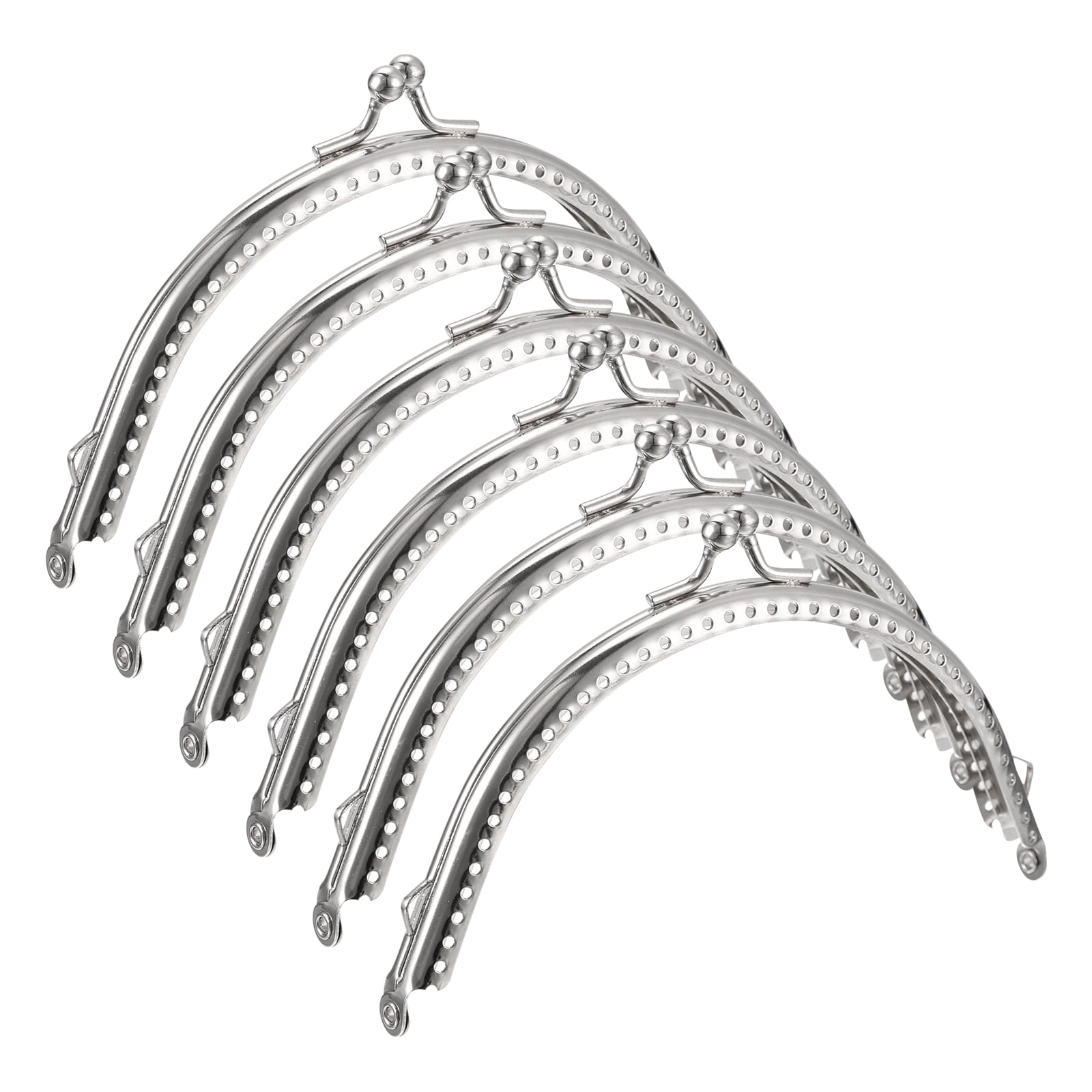 Uxcell Metal Purse Frames, 4.9" 6Pack Kiss Lock Clasp Frame for Coin ...