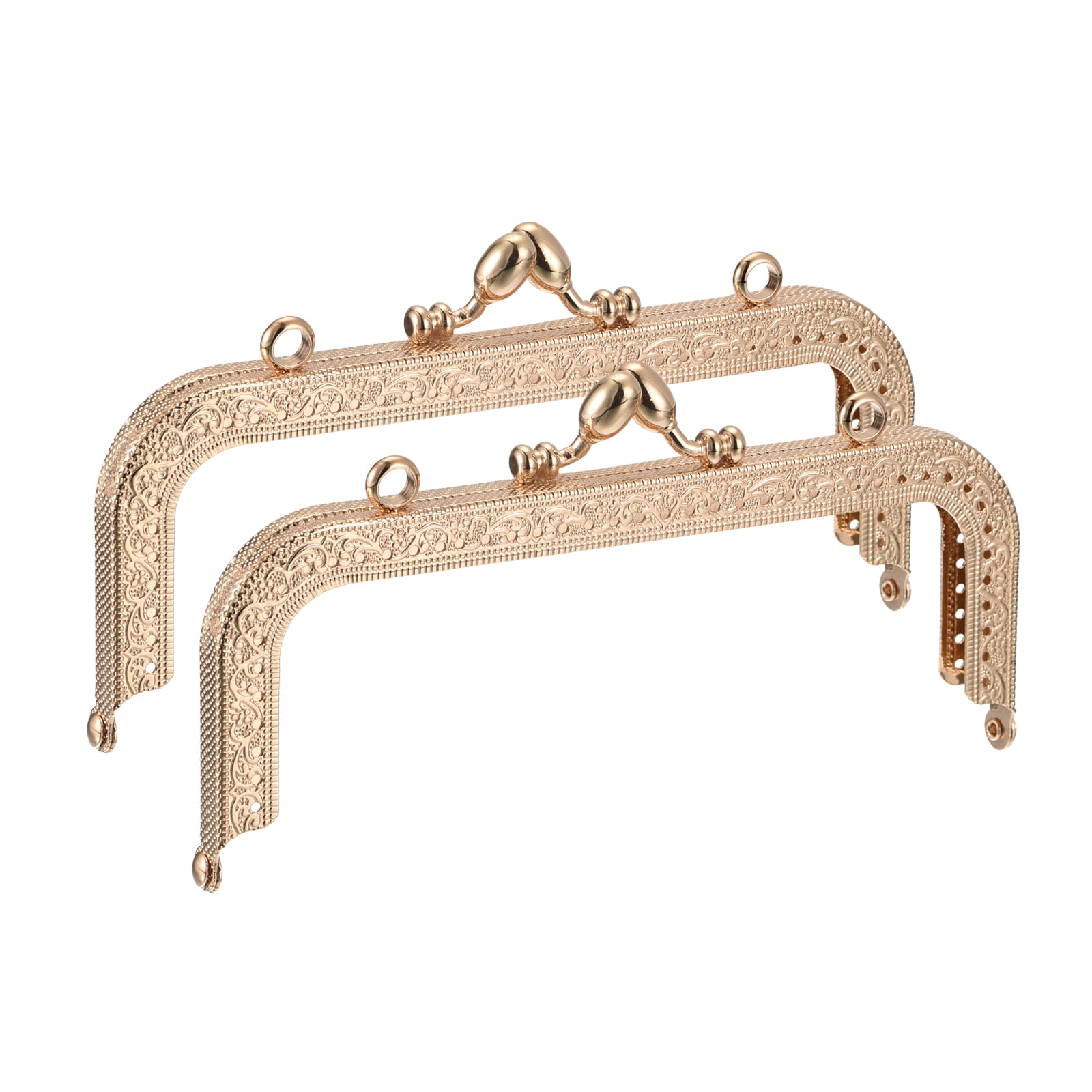 Uxcell Metal Purse Frames, 5.9" 2Pack Kiss Lock Clasp Frame for Coin ...