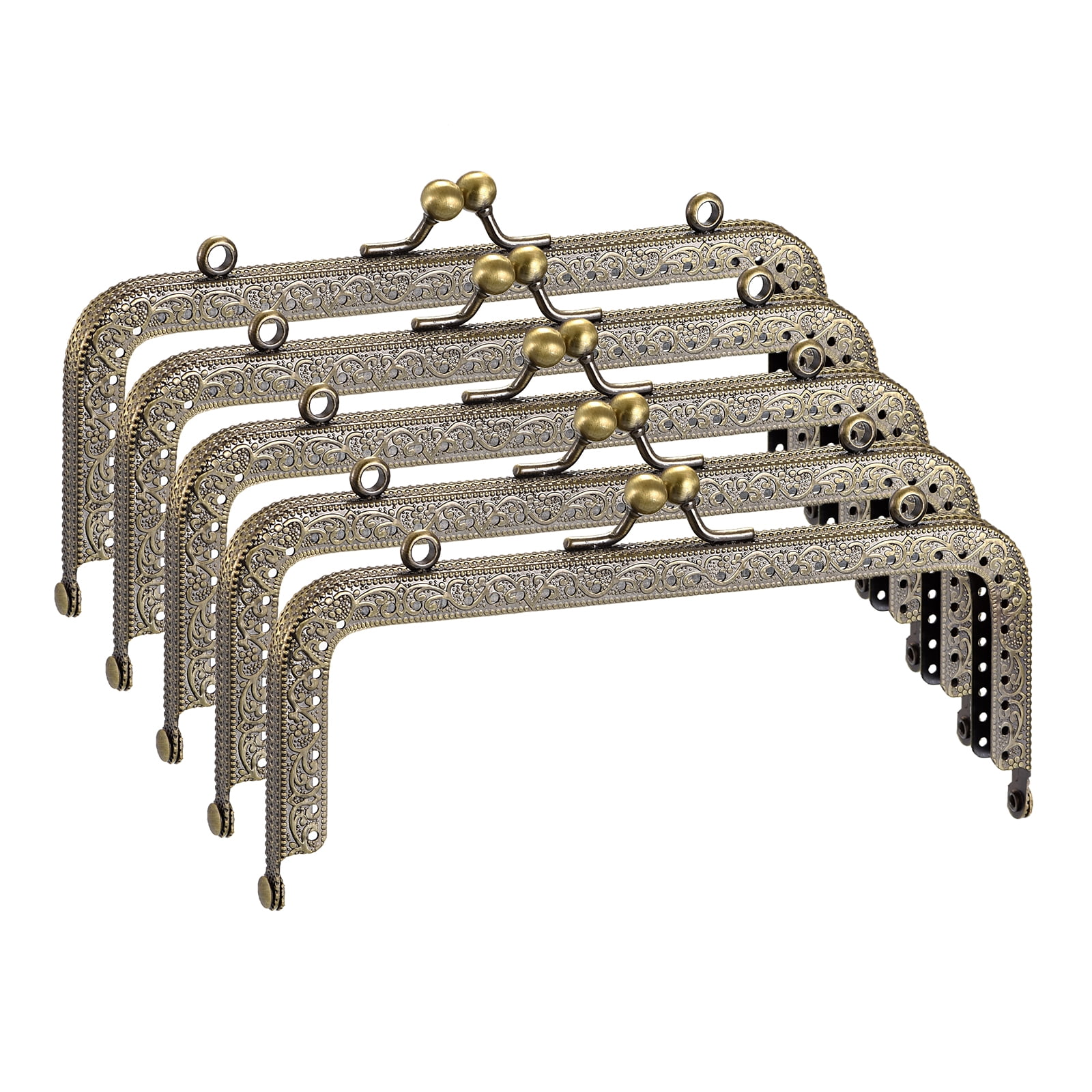 Uxcell Metal Purse Frames, 5.9" 5Pack Kiss Lock Clasp Frame for Coin ...