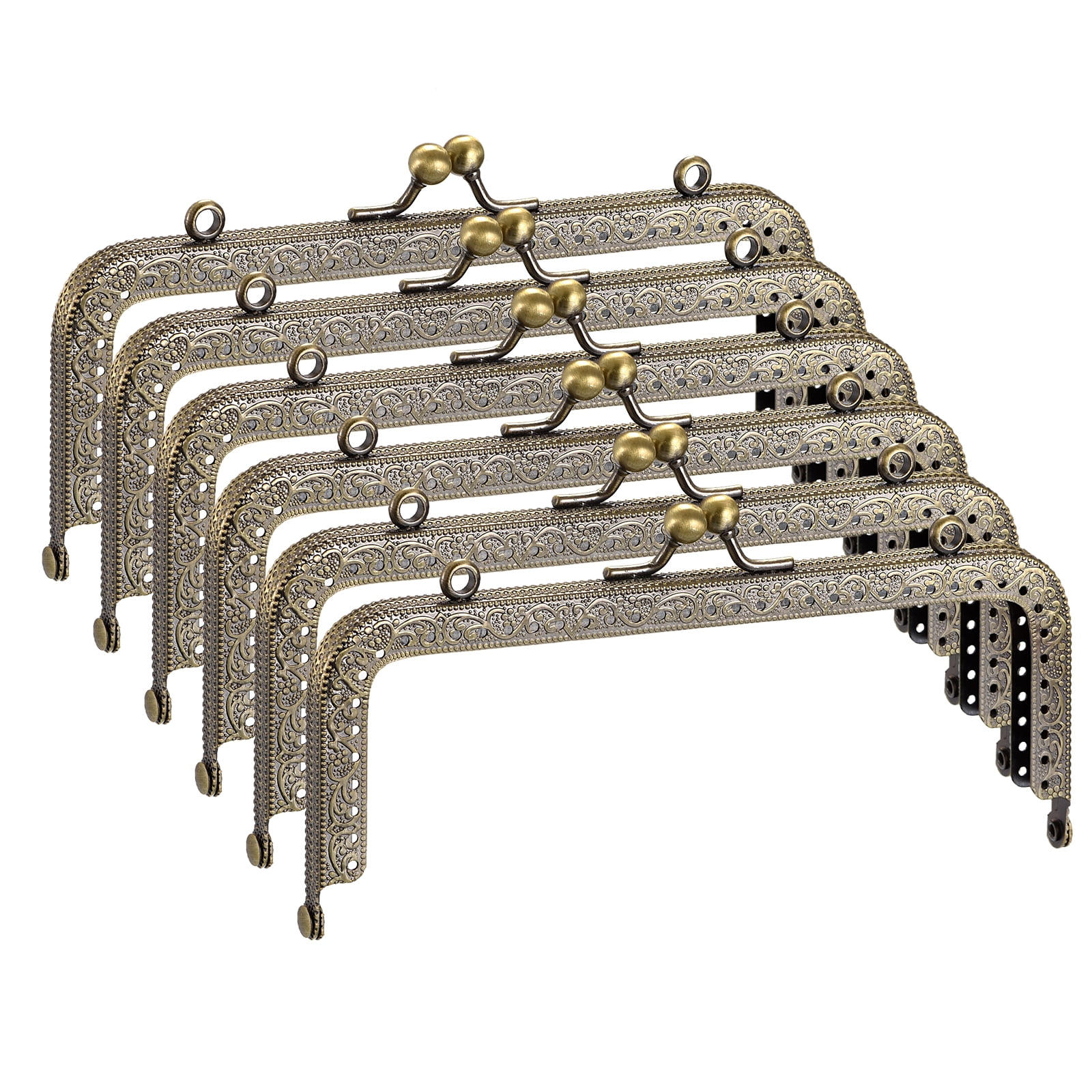 Uxcell Metal Purse Frames, 5.9" 6Pack Kiss Lock Clasp Frame for Coin ...