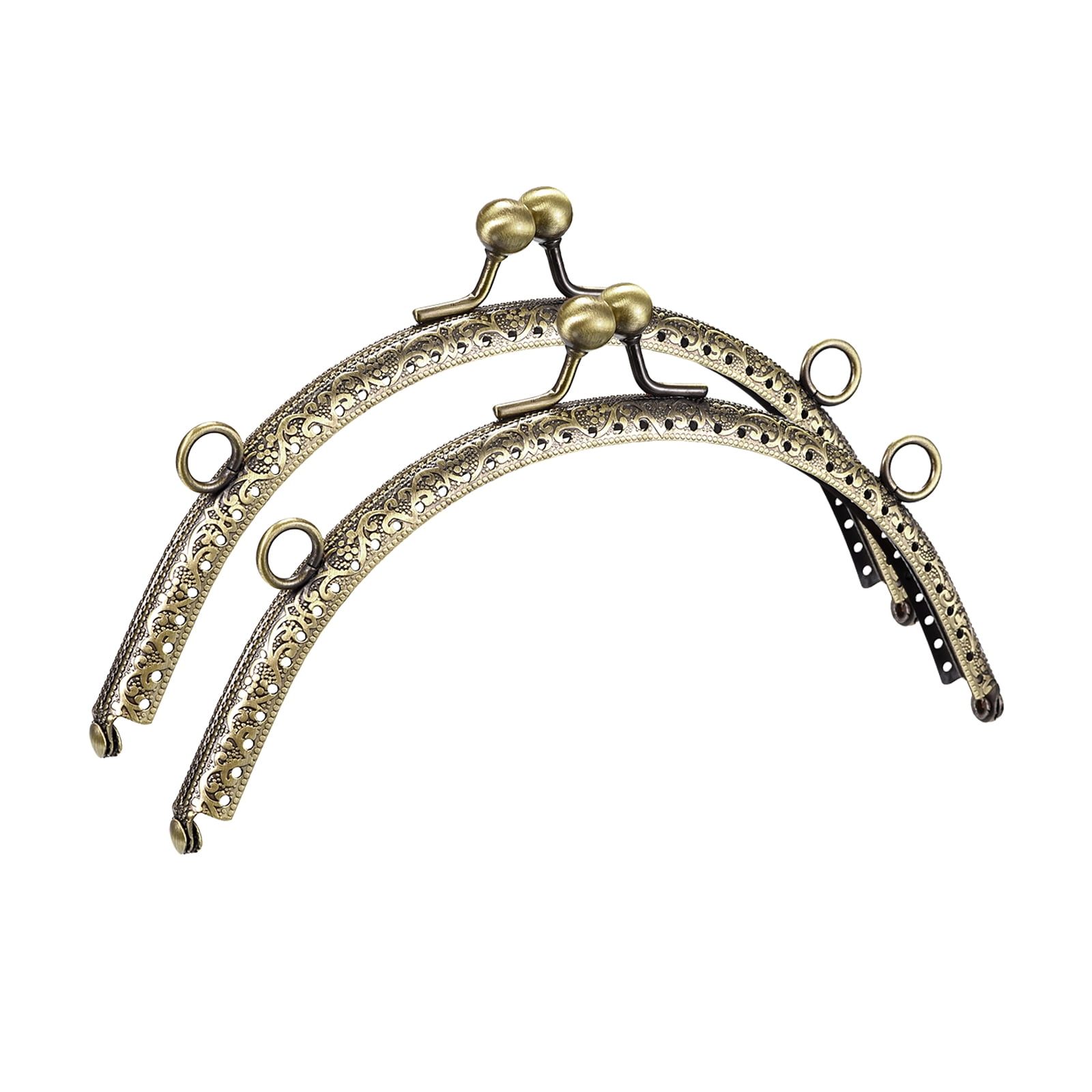 Uxcell Metal Purse Frames, 6.1" 2Pack Kiss Lock Clasp Frame for Coin ...