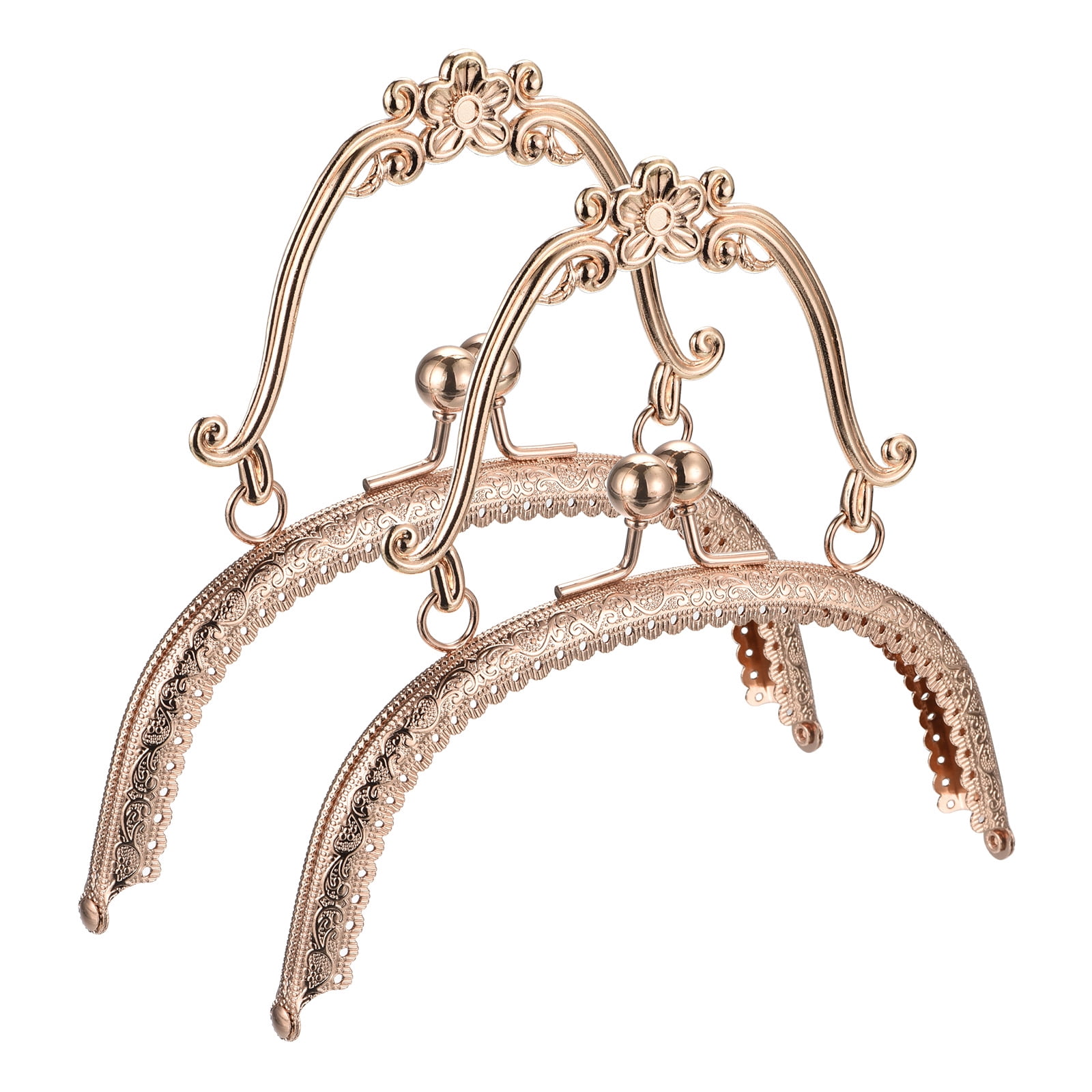 Uxcell Metal Purse Frames, 6.5" 2Pack Kiss Lock Clasp Frame for Coin ...