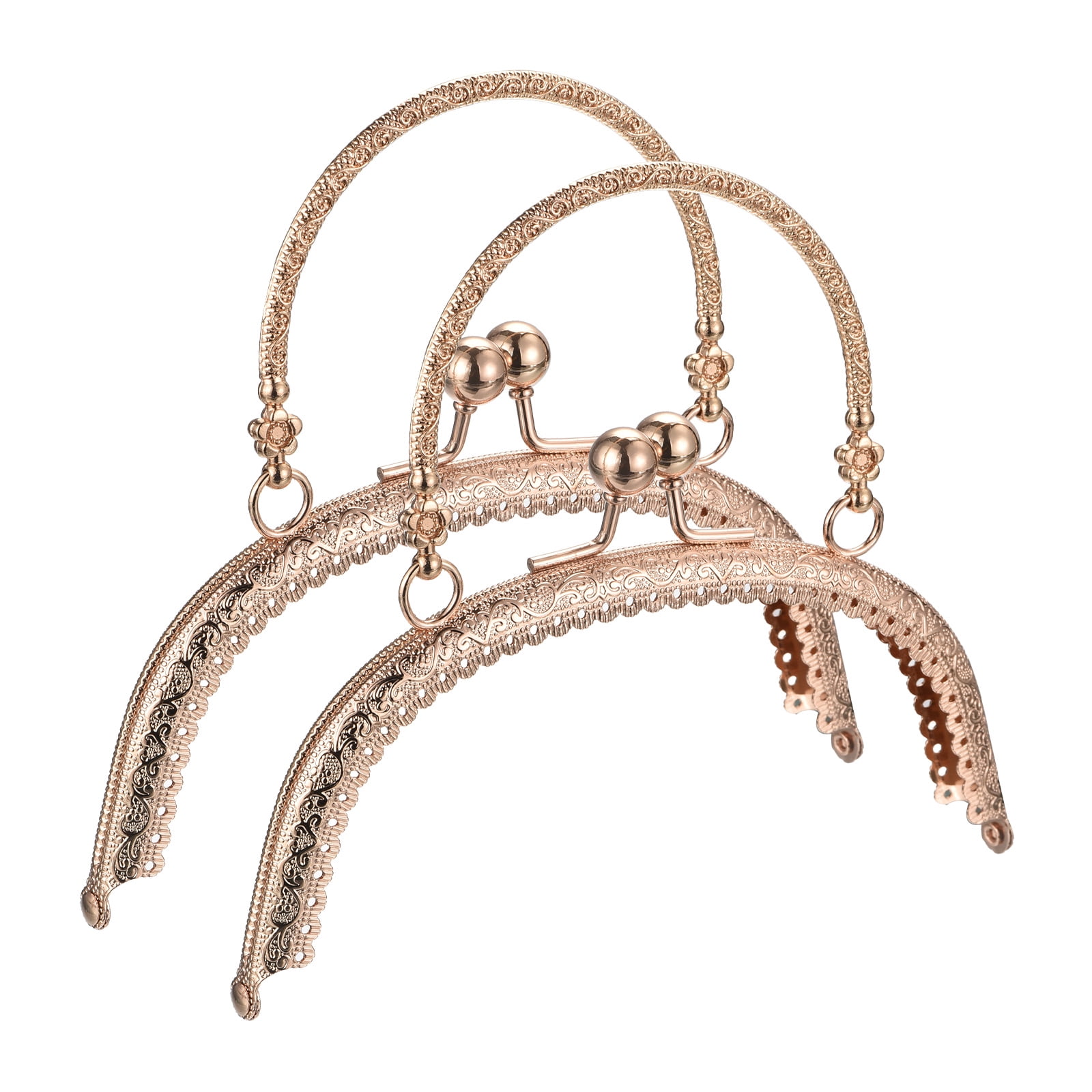 Uxcell Metal Purse Frames, 6.5" 2Pack Kiss Lock Clasp Frame for Coin ...