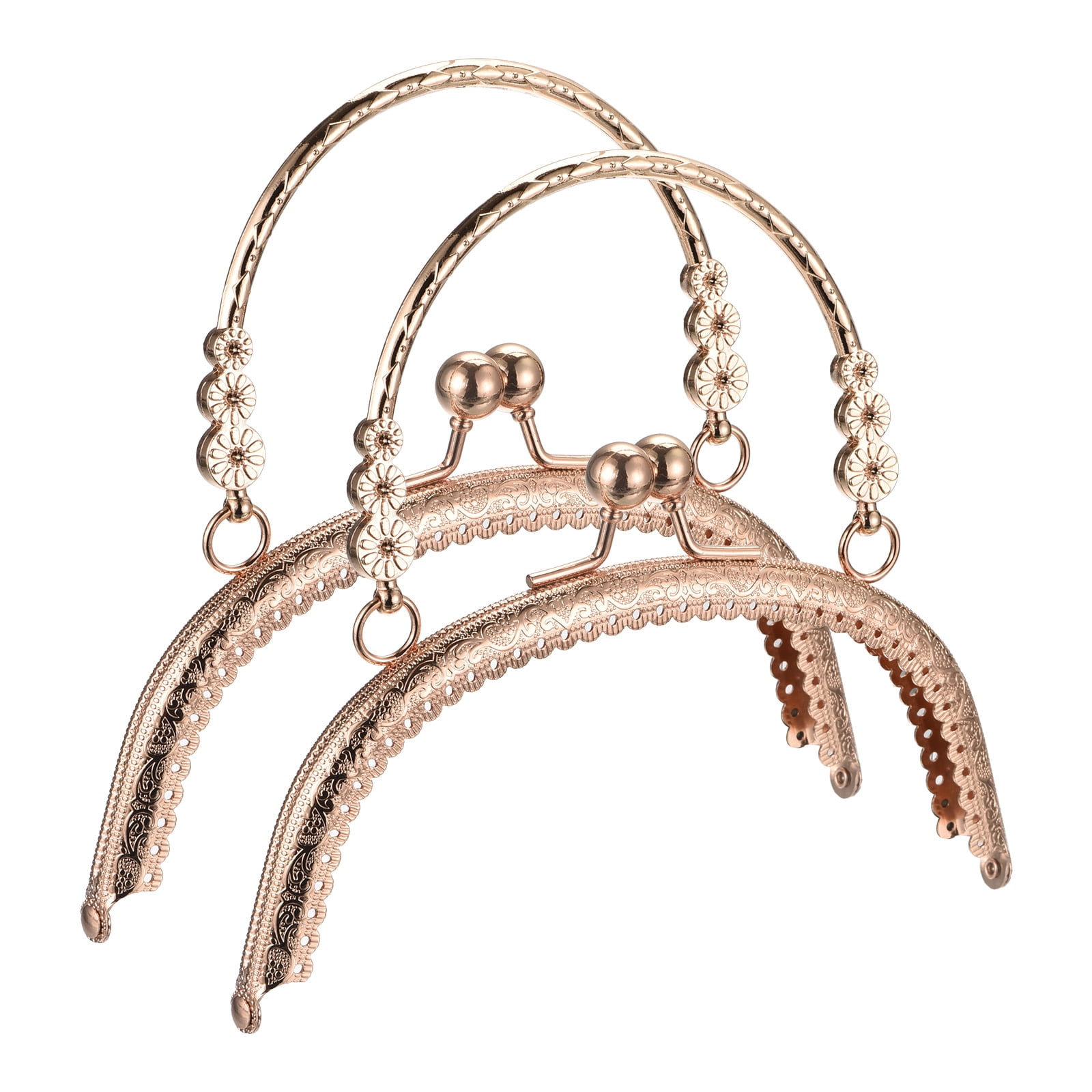 Uxcell Metal Purse Frames, 6.5" 2Pack Kiss Lock Clasp Frame for Coin ...