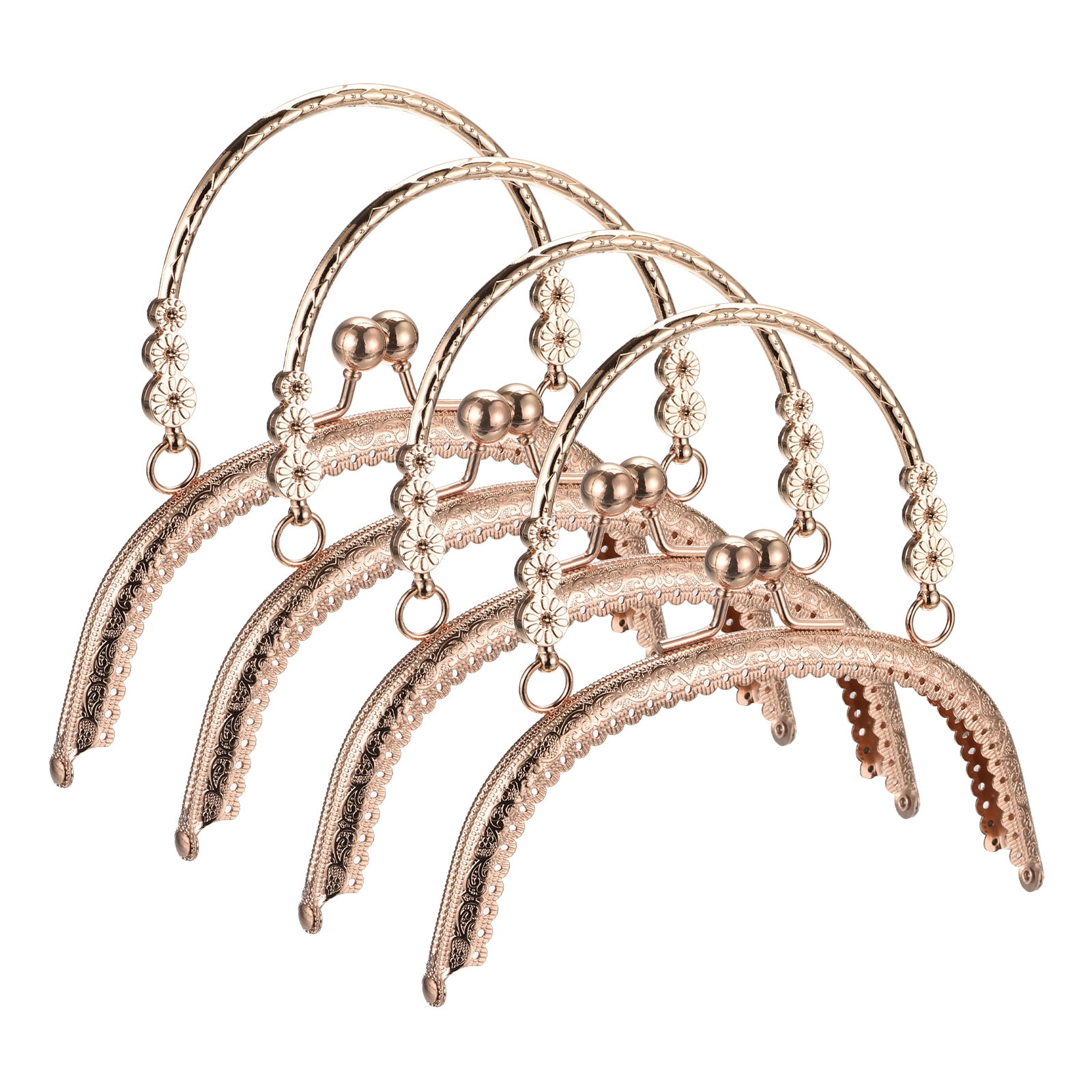 Uxcell Metal Purse Frames, 6.5" 4Pack Kiss Lock Clasp Frame for Coin ...