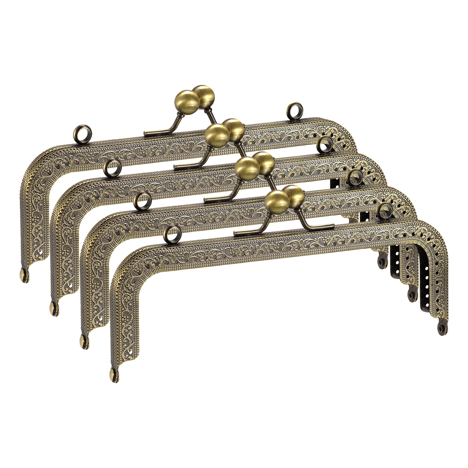 Uxcell Metal Purse Frames, 7.1" 4Pack Kiss Lock Clasp Frame for Coin ...