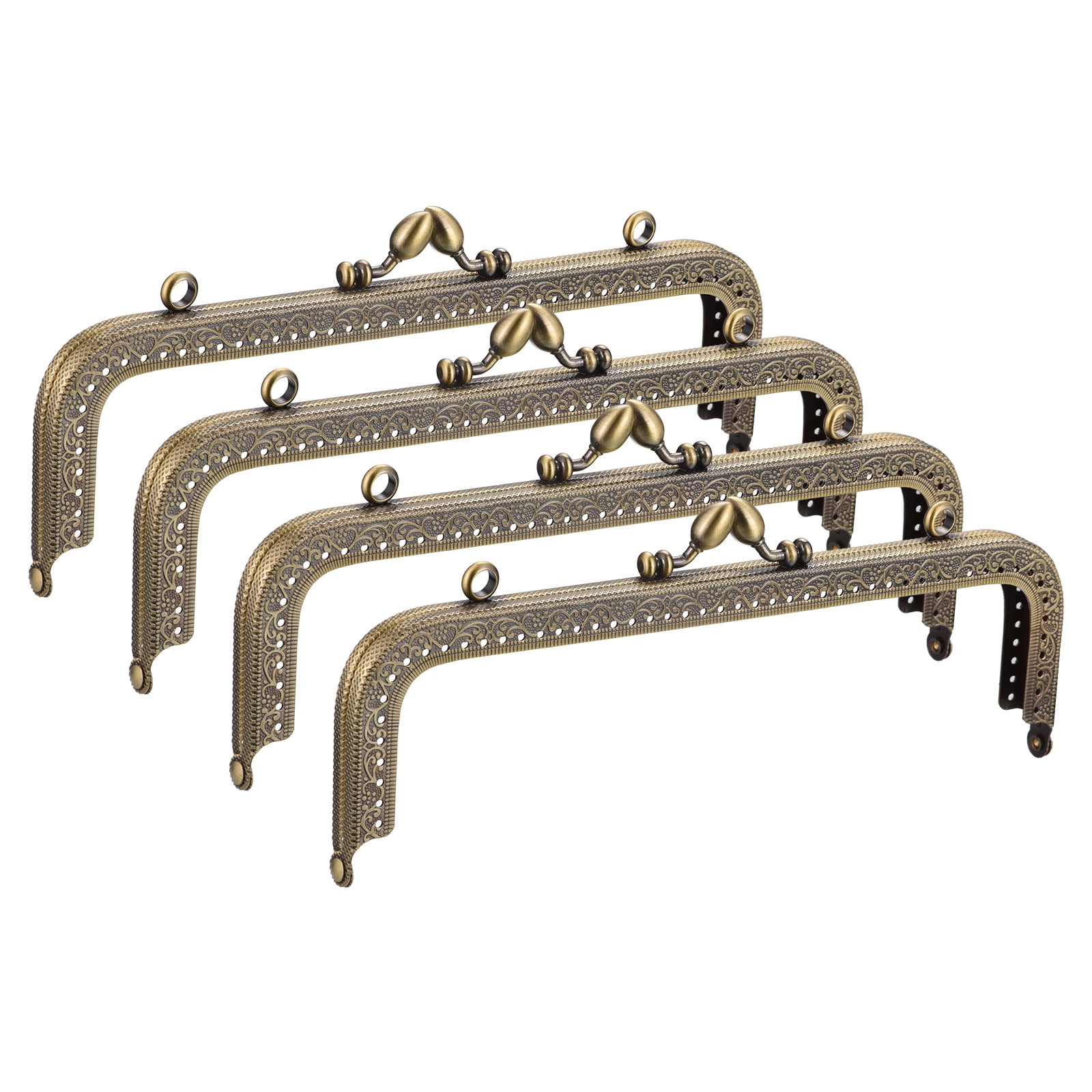 Uxcell Metal Purse Frames, 8.07" 4Pack Kiss Lock Clasp Frames for Coin ...