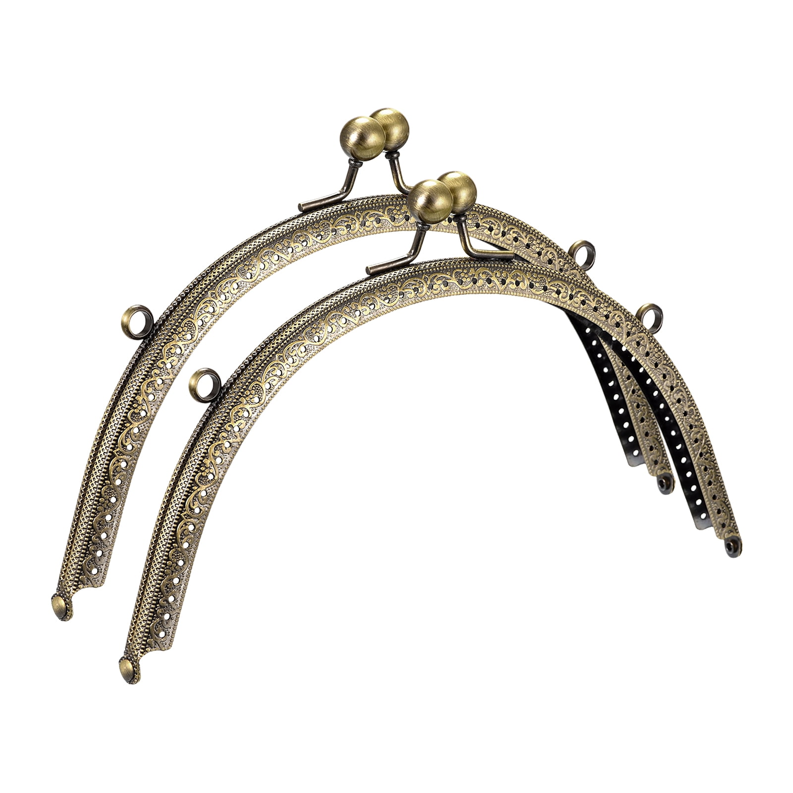 Uxcell Metal Purse Frames, 8.1" 2Pack Kiss Lock Clasp Frame for Coin ...