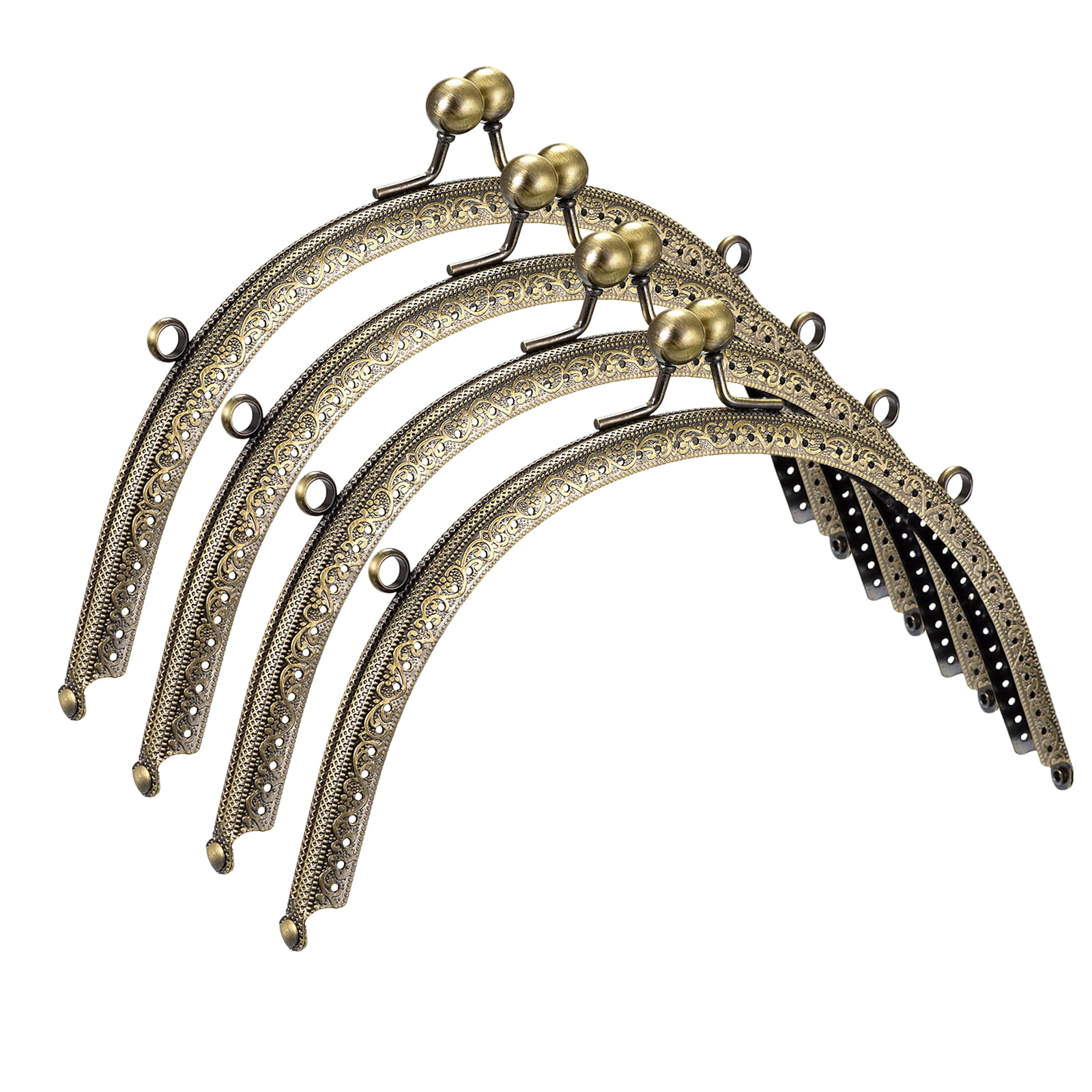 Uxcell Metal Purse Frames, 8.1" 4Pack Kiss Lock Clasp Frame for Coin ...