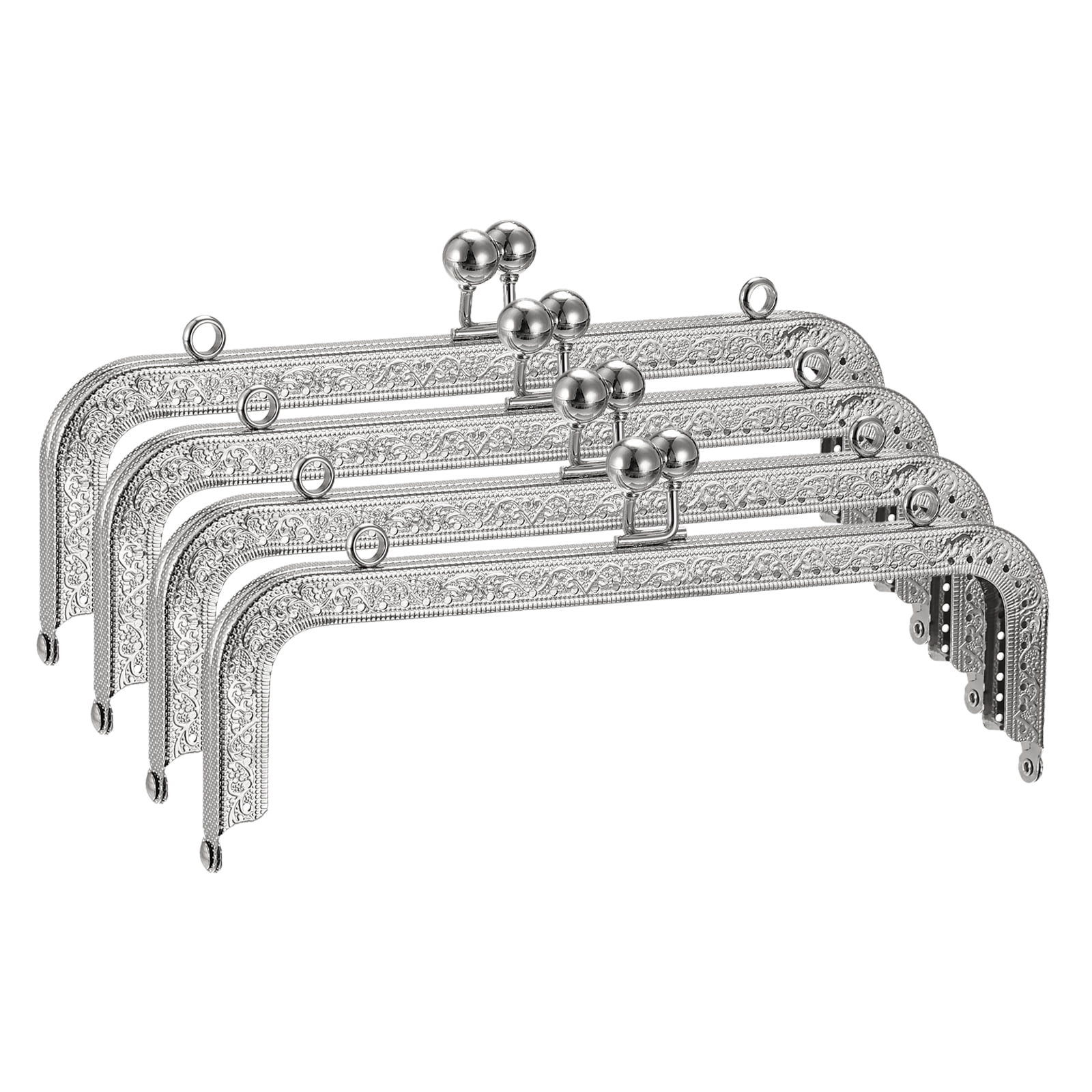 Uxcell Metal Purse Frames, 8.1" 4Pack Kiss Lock Clasp Frame for Coin ...