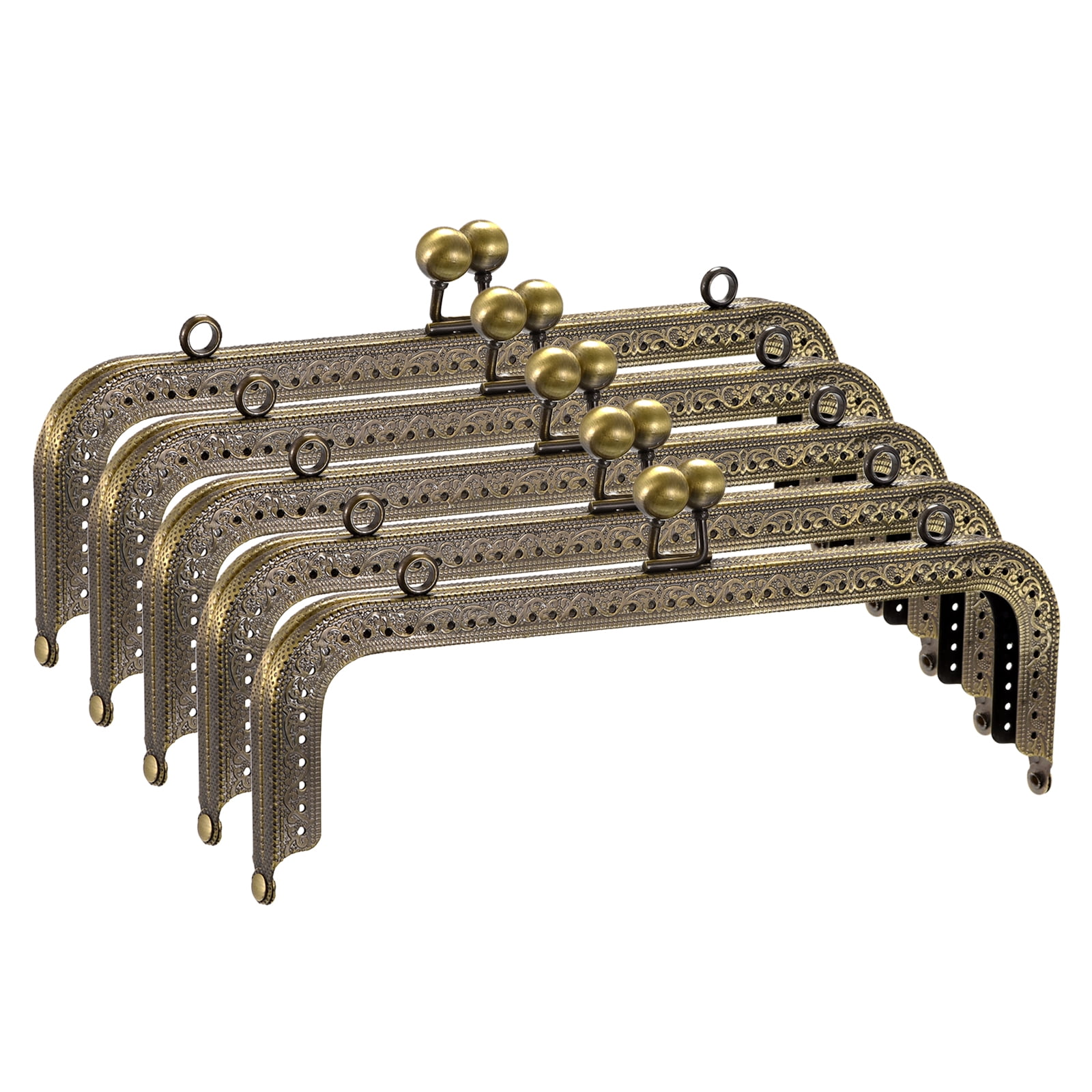 Uxcell Metal Purse Frames, 8.1" 5Pack Kiss Lock Clasp Frame for Coin ...