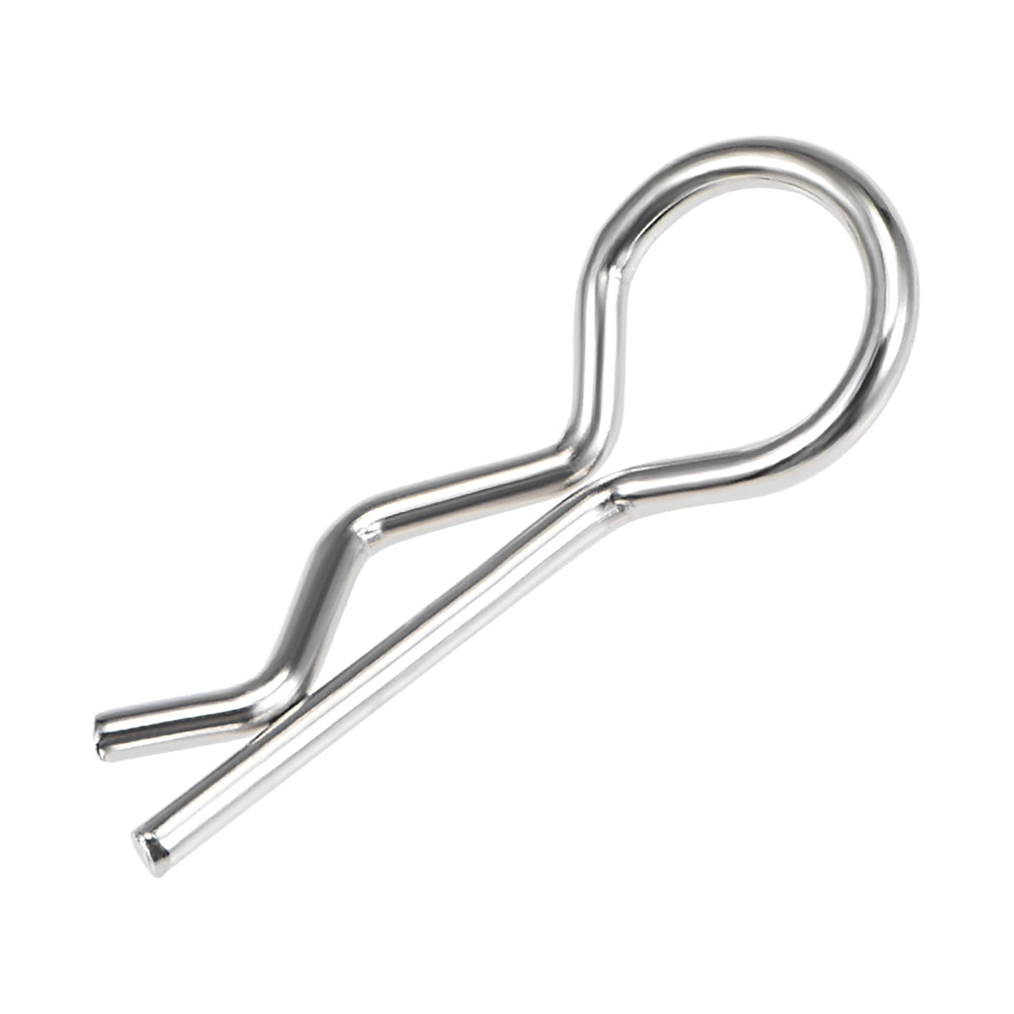 Uxcell Metal R Clips 1/10 Bent Springy R Pins for RC Car Truck Silver ...