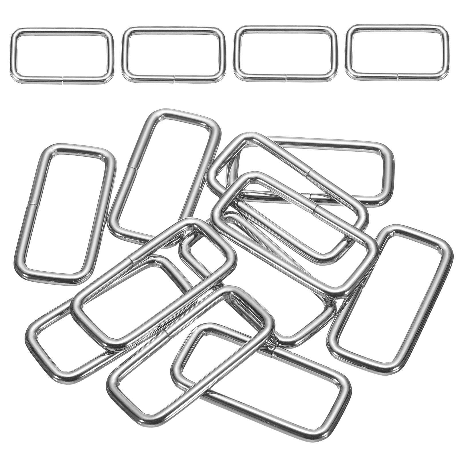 Uxcell 18Pcs Metal Rectangular Ring Buckles, Square Loop Buckles for ...