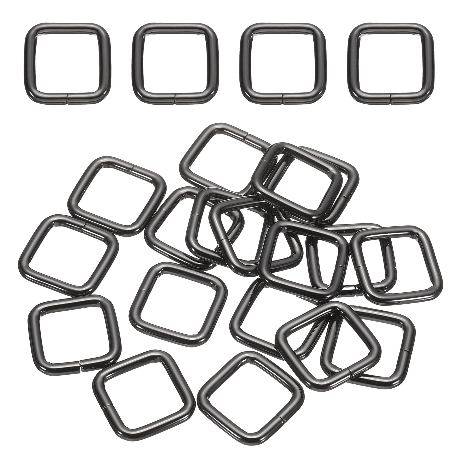 Uxcell 18Pcs Metal Rectangular Ring Buckles, Square Loop Buckles for ...