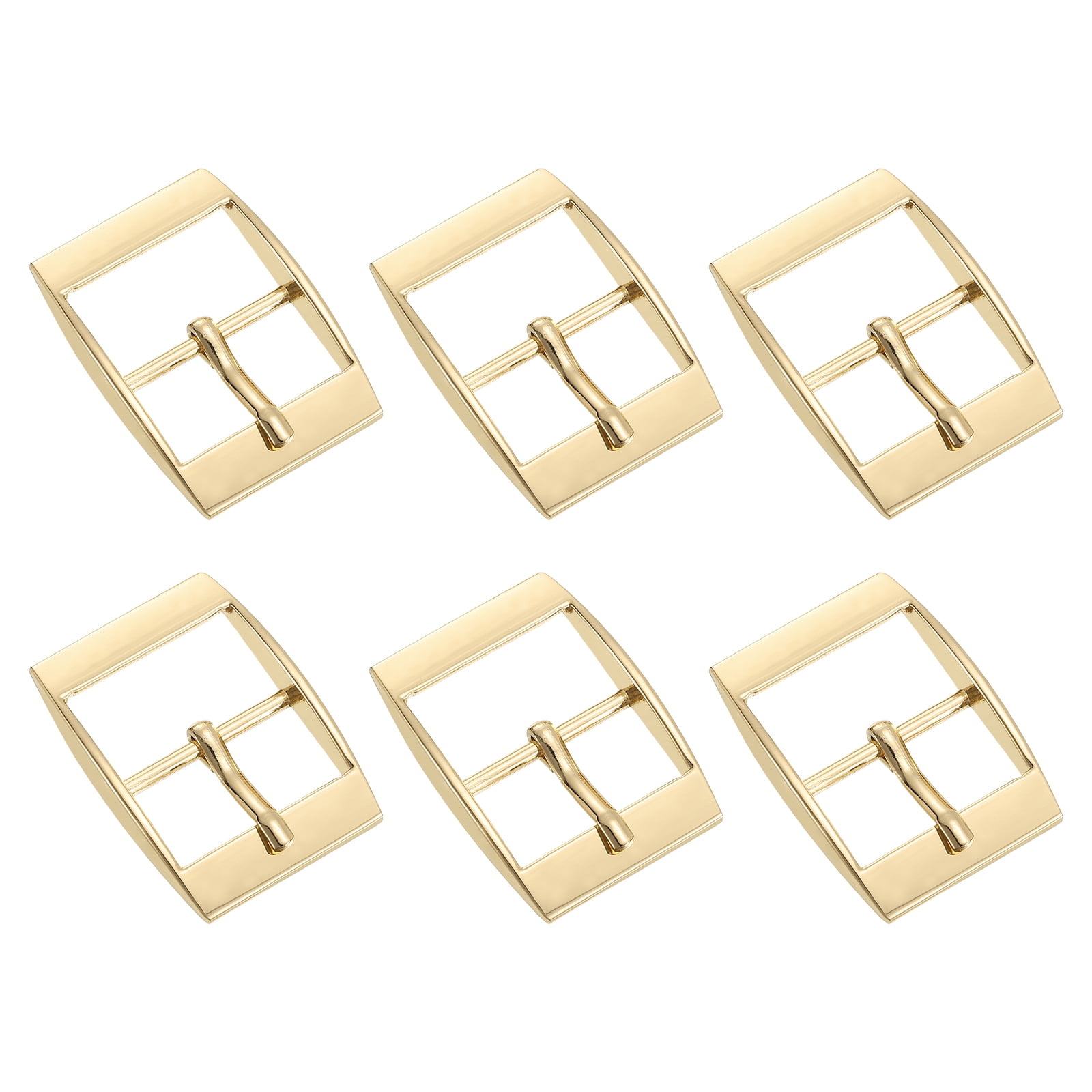 Uxcell Metal Roller Buckle, 6Pack 0.98" Single Prong Belt Buckle Square ...