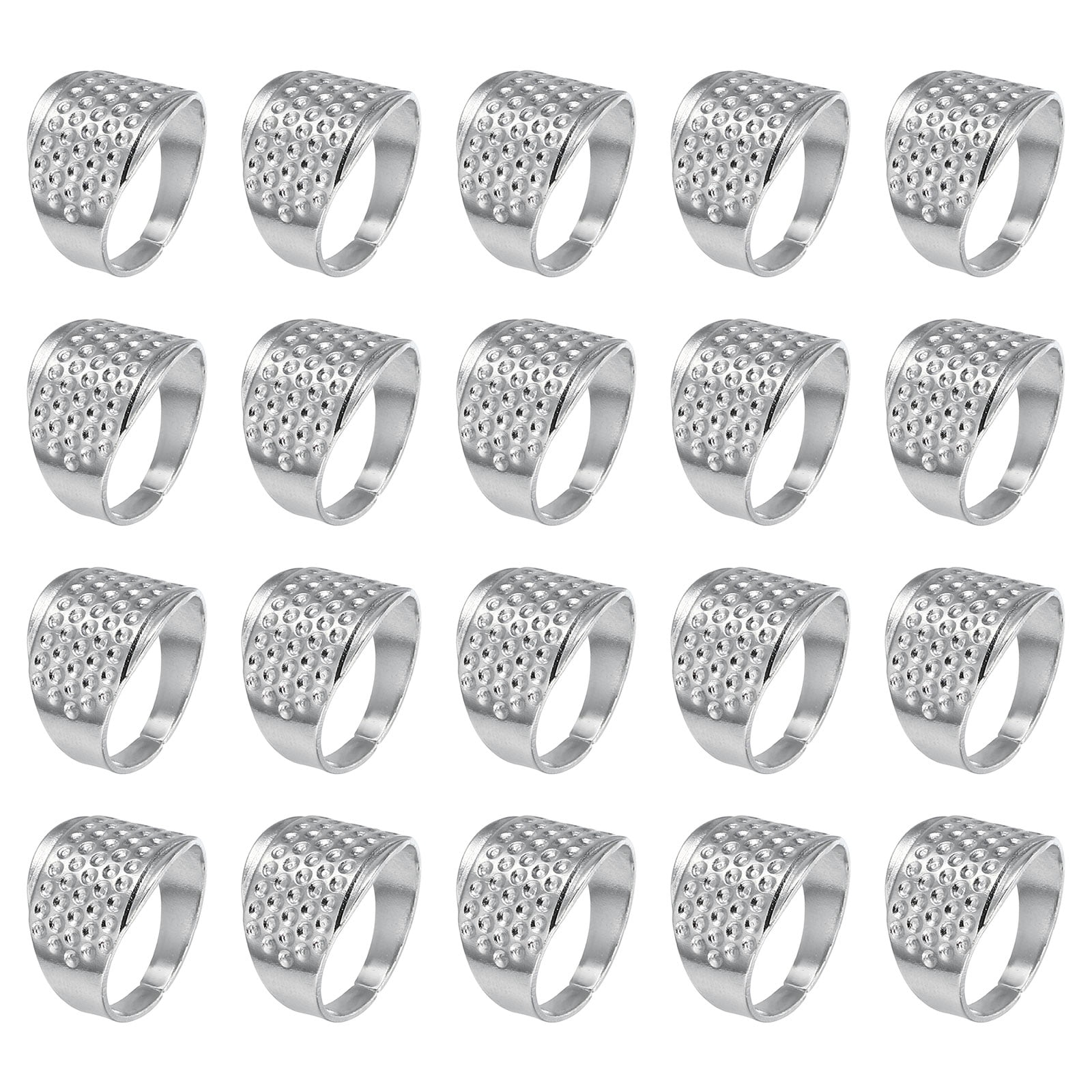 Uxcell Metal Sewing Thimbles, Adjustable Finger Protector Shield ...