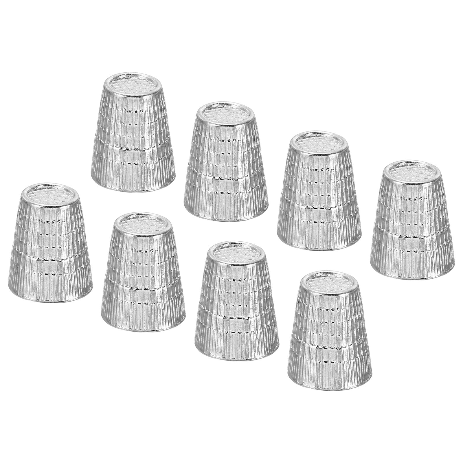 Uxcell Metal Sewing Thimbles, Sewing Thimble Finger Protector, Silver ...