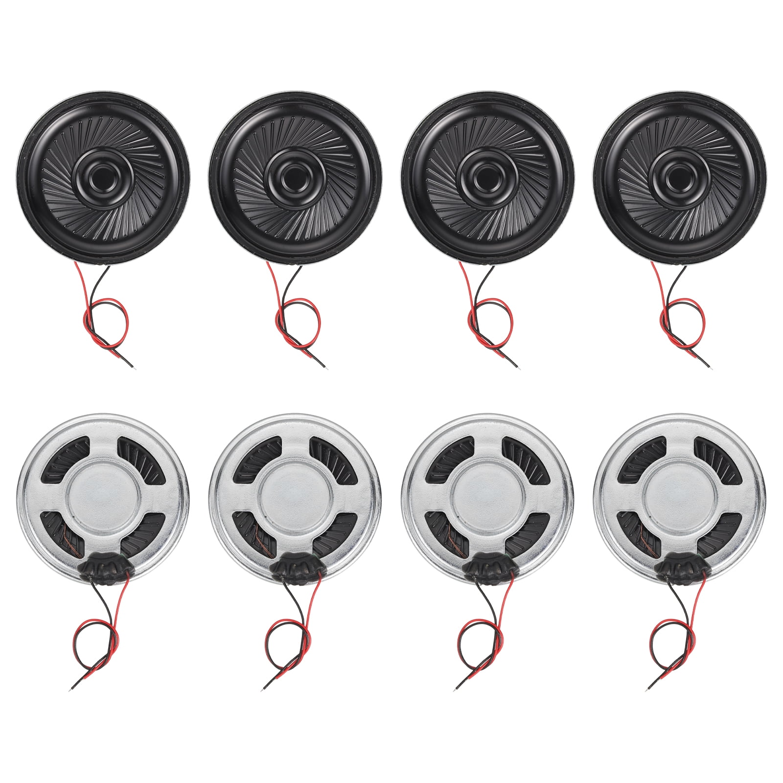 Uxcell Metal Shell Round Internal Magnetic Speakers 40mm Diameter 0.5 W ...
