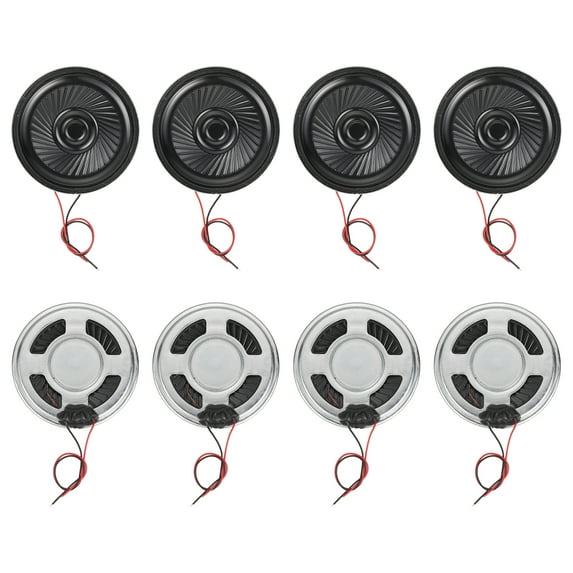 Uxcell Metal Shell Round Internal Magnetic Speakers 40mm Diameter 0.5 W ...