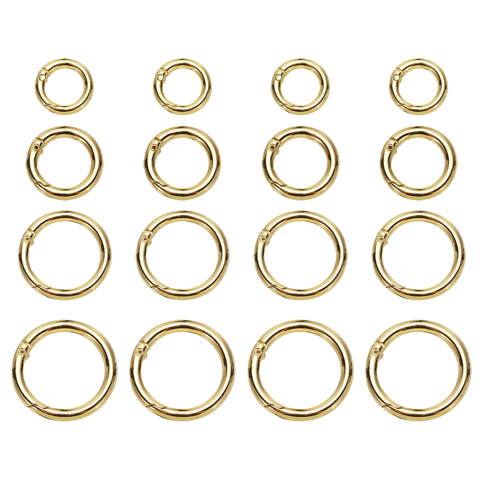 Uxcell Metal Spring O Rings Set Spring Gate O Rings Zinc Alloy Snap ...