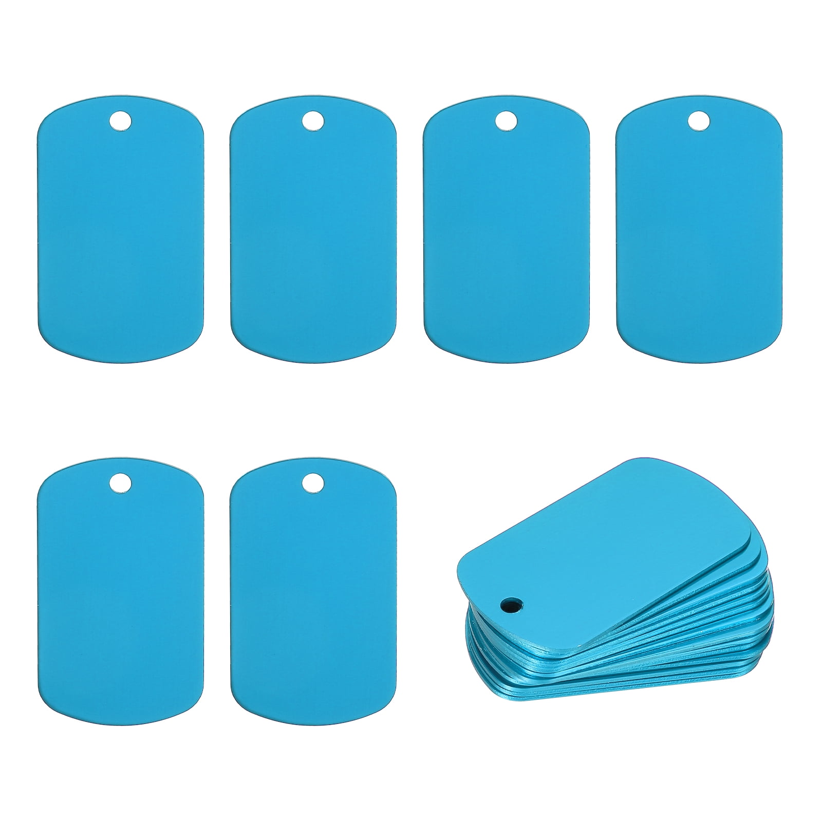 Uxcell Metal Stamping Blanks Tags Anodized Aluminum Blank Dog Tags ...