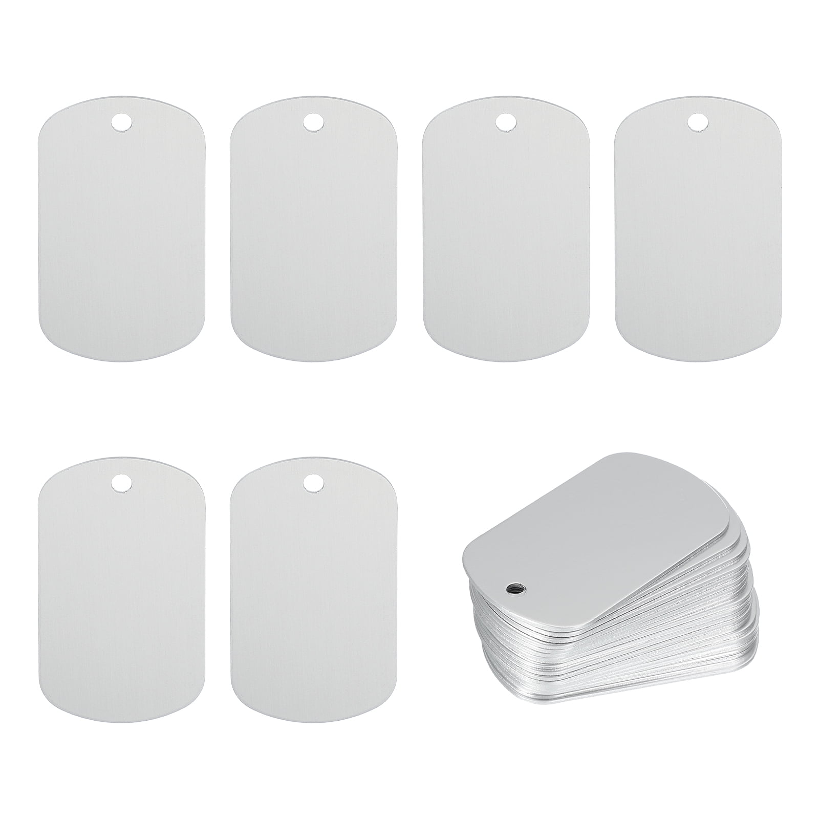 Uxcell Metal Stamping Blanks Tags Anodized Aluminum Blank Dog Tags ...