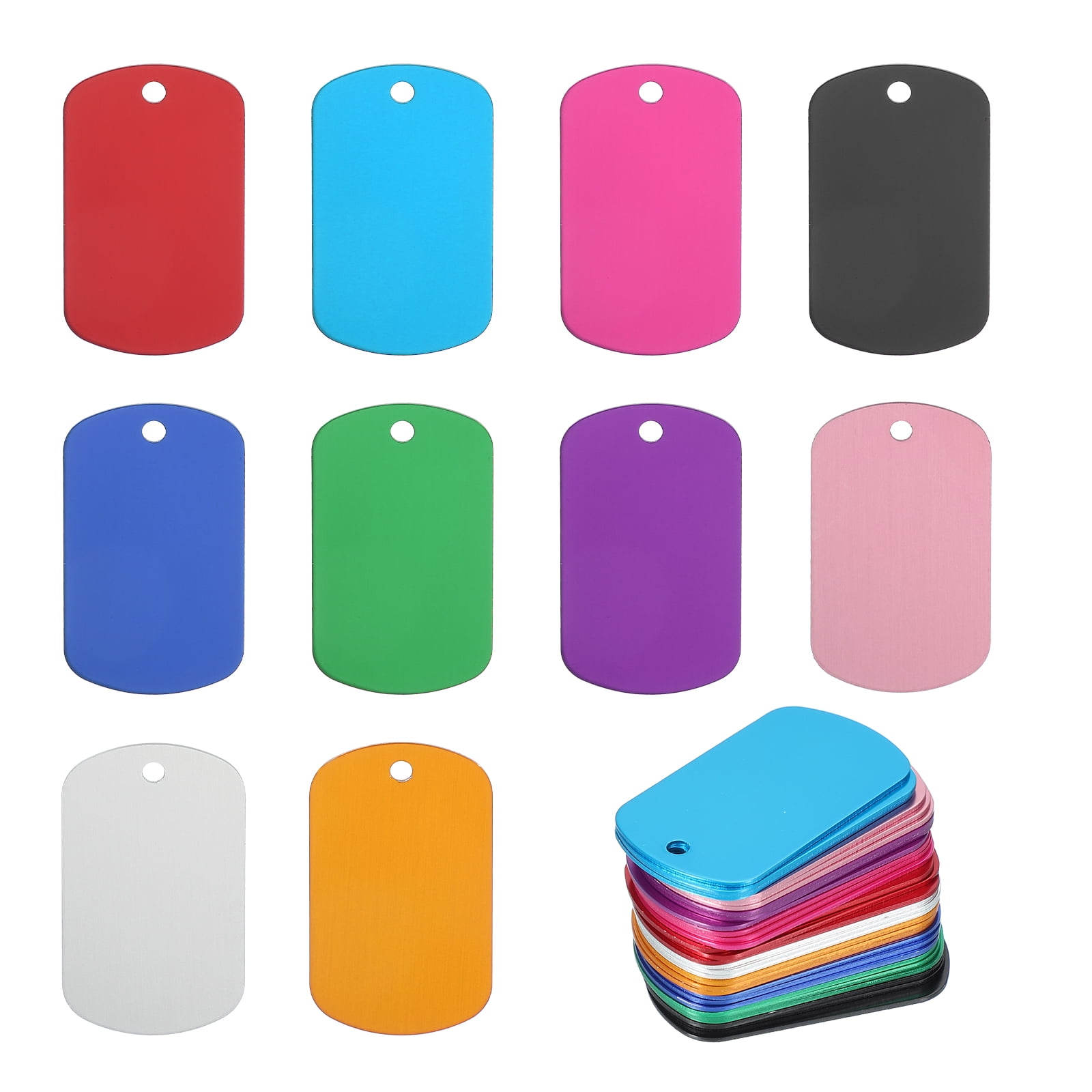 Uxcell Metal Stamping Blanks Tags Anodized Aluminum Blank Dog Tags ...