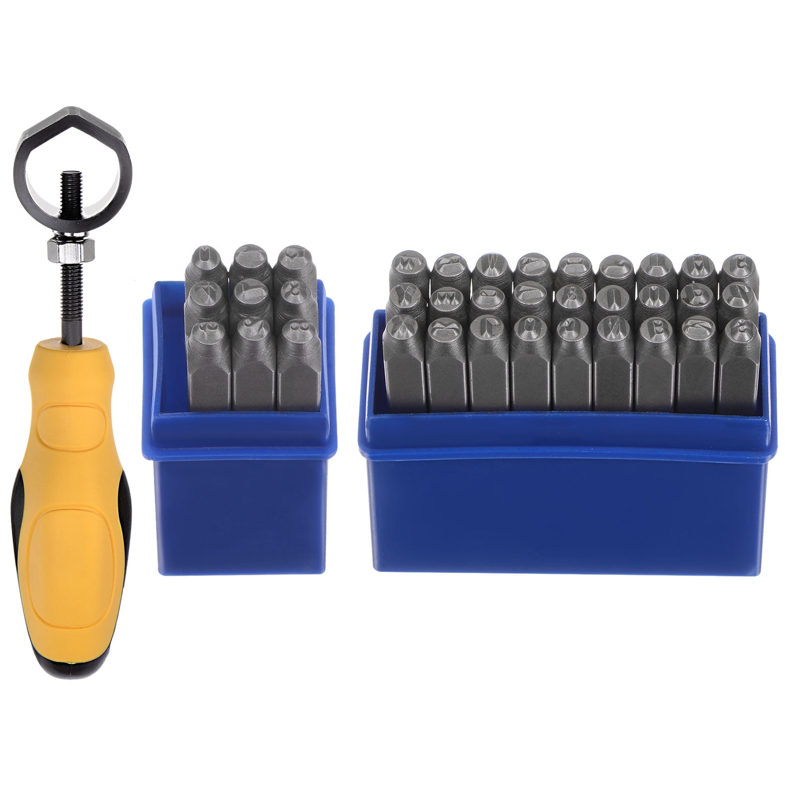 Uxcell Metal Stamping Kit, 1/8" (3mm) A-Z/0-8 Punch Press Tool for ...