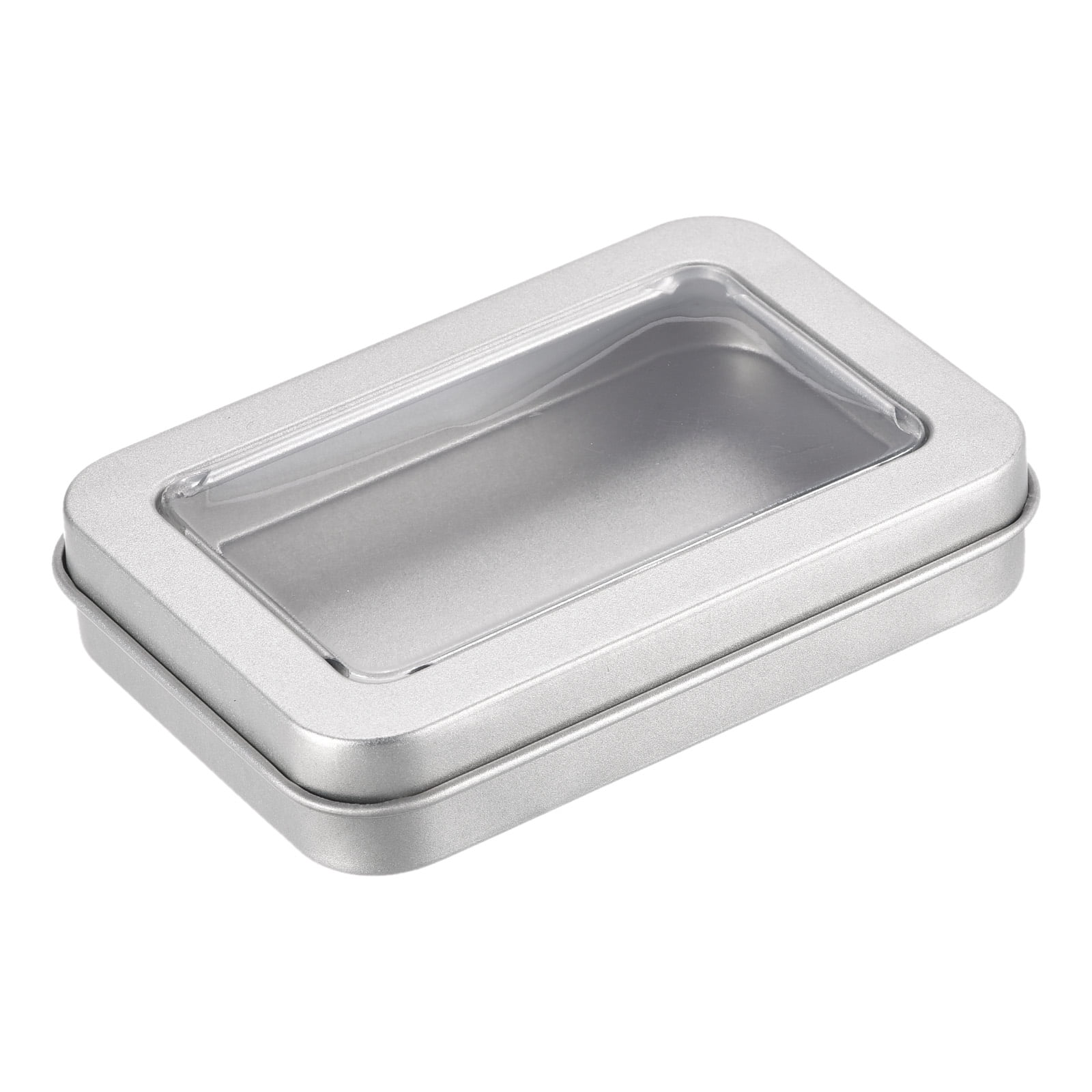 Uxcell Metal Tin Box, 3.43" x 2.36" x 0.71" Tinplate Storage Containers ...