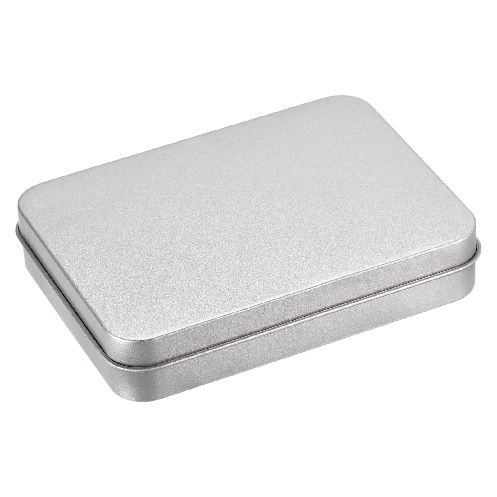 Uxcell Metal Tin Box, 4.53" x 3.35" x 0.87" Empty Tinplate Storage ...
