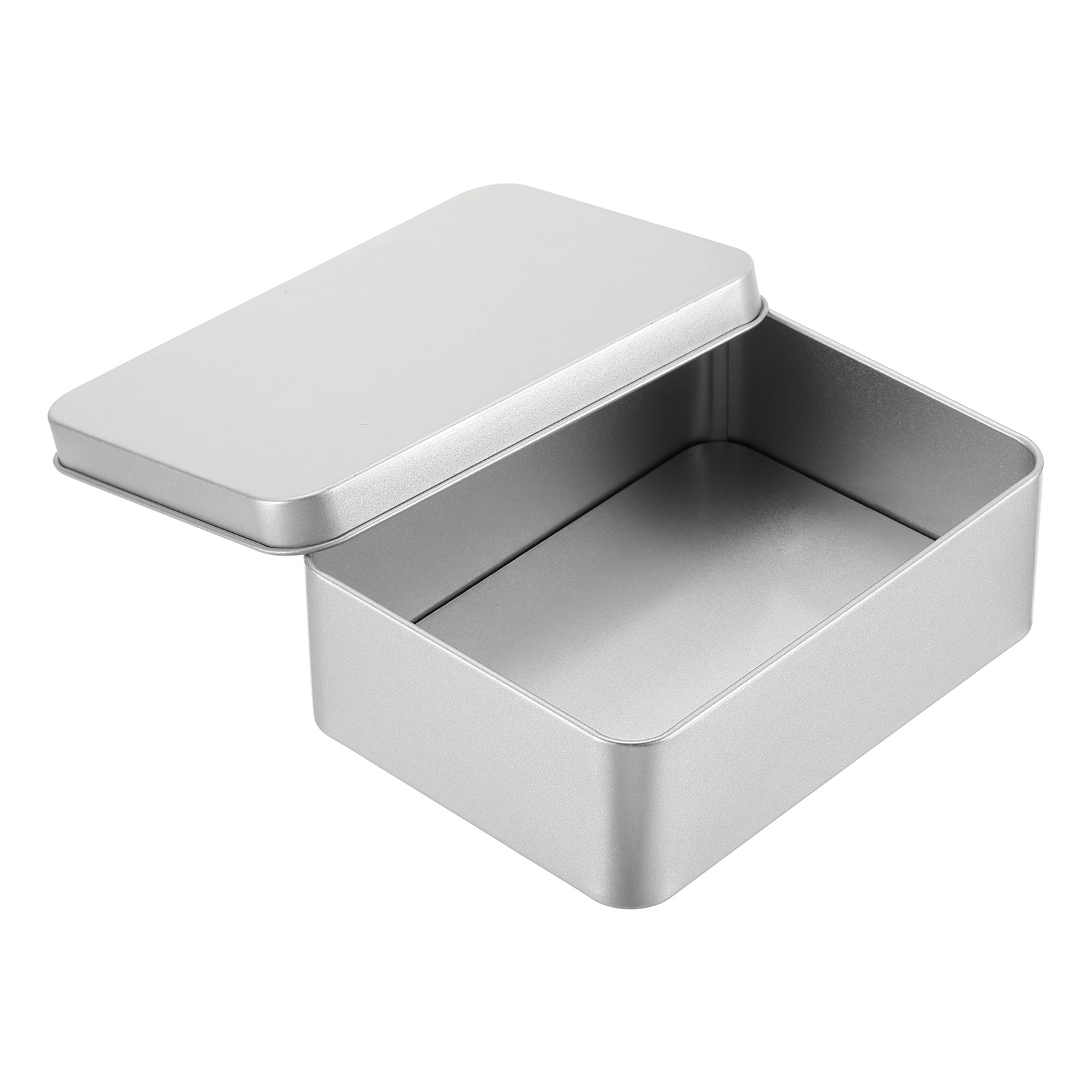 2 Pcs Metal Tin Box, 5.1 x 3.7 x 1.6 Inch Rectangular Storage Tin Box ...