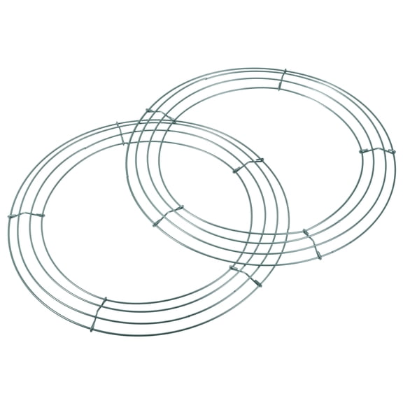 Uxcell Metal Wire Wreath Form Hanger for Christmas Wedding Floral ...