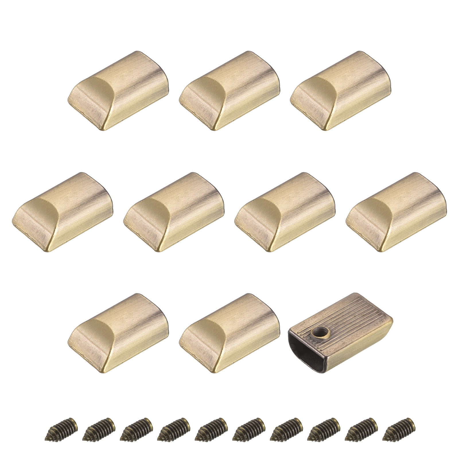 Uxcell Metal Zipper Stoppers, Rectangle Tail Clip with Screw for DIY ...