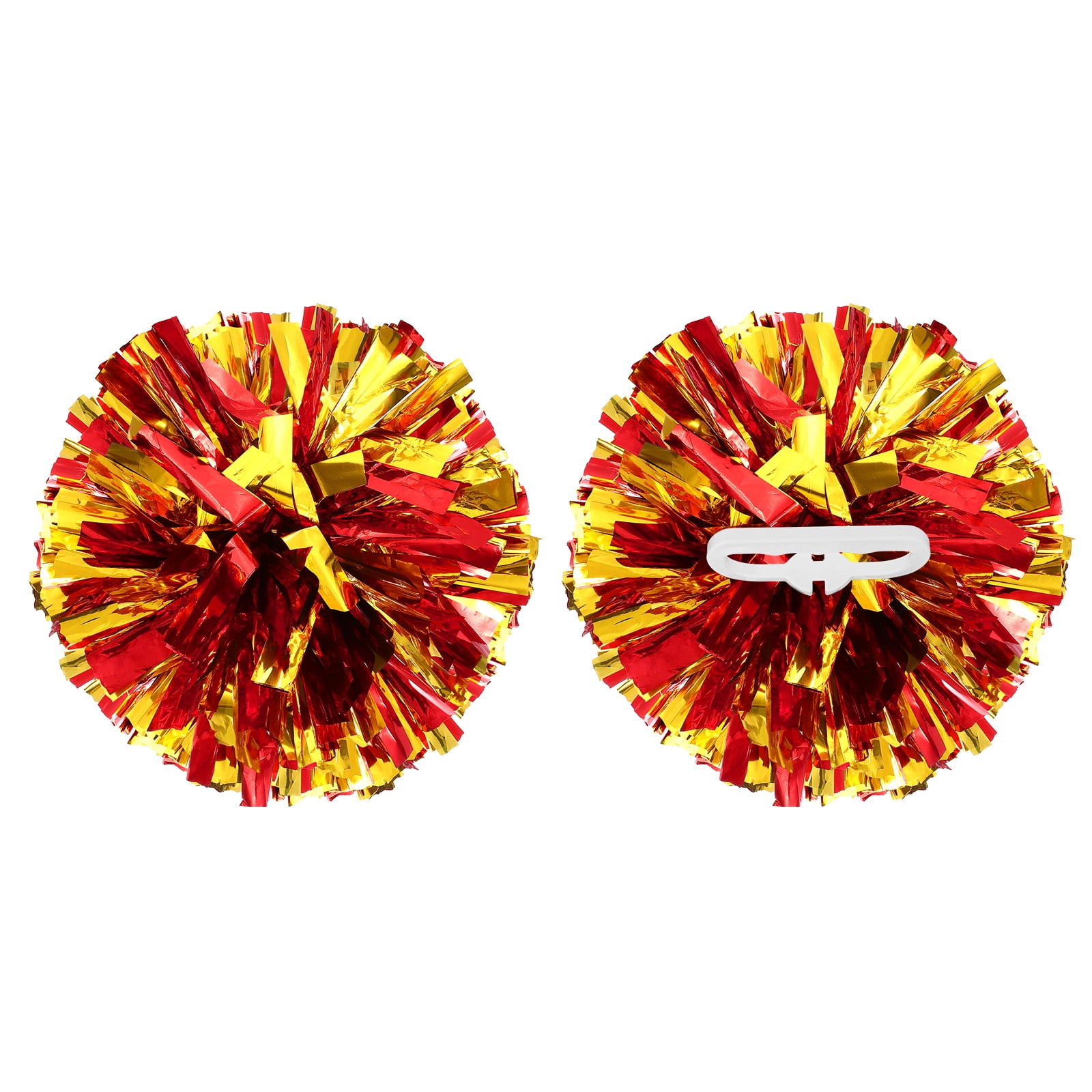 Uxcell Metallic Cheerleading Pom Poms Cheer Pompoms, with Handle Rings ...