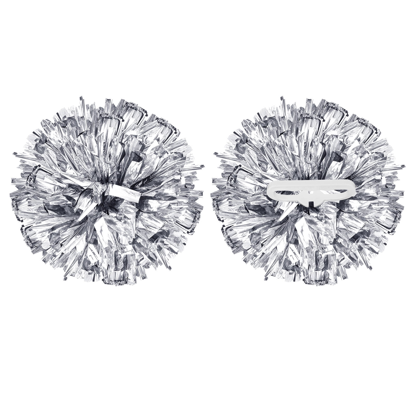 Uxcell 2 Pcs Metallic Cheerleading Pom Poms Cheer Pompoms 12" with ...