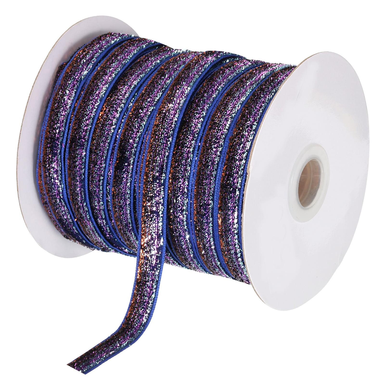 Uxcell Metallic Glitter Velvet Ribbon 3/8 Inch x 50 Yard Single Face ...