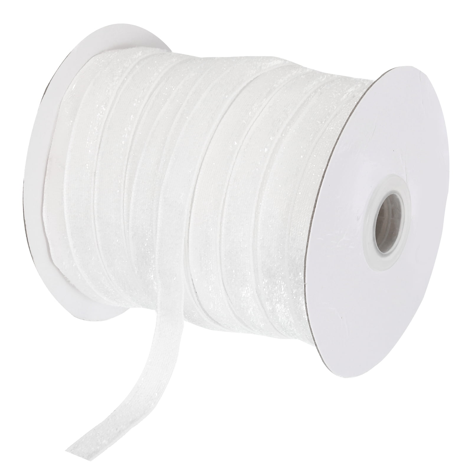 Uxcell Metallic Glitter Velvet Ribbon 3/8 Inch x 50 Yard Single Face ...