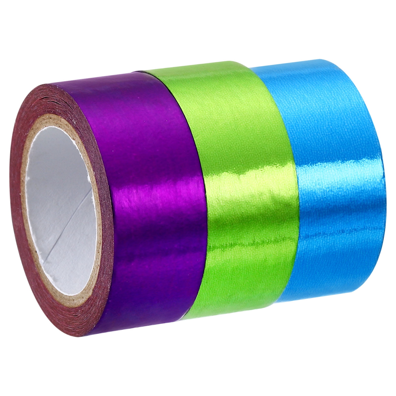 Uxcell Metallic Washi Tape 15mmx5m, 3 Pack Art Tapes Adhesive Purple ...