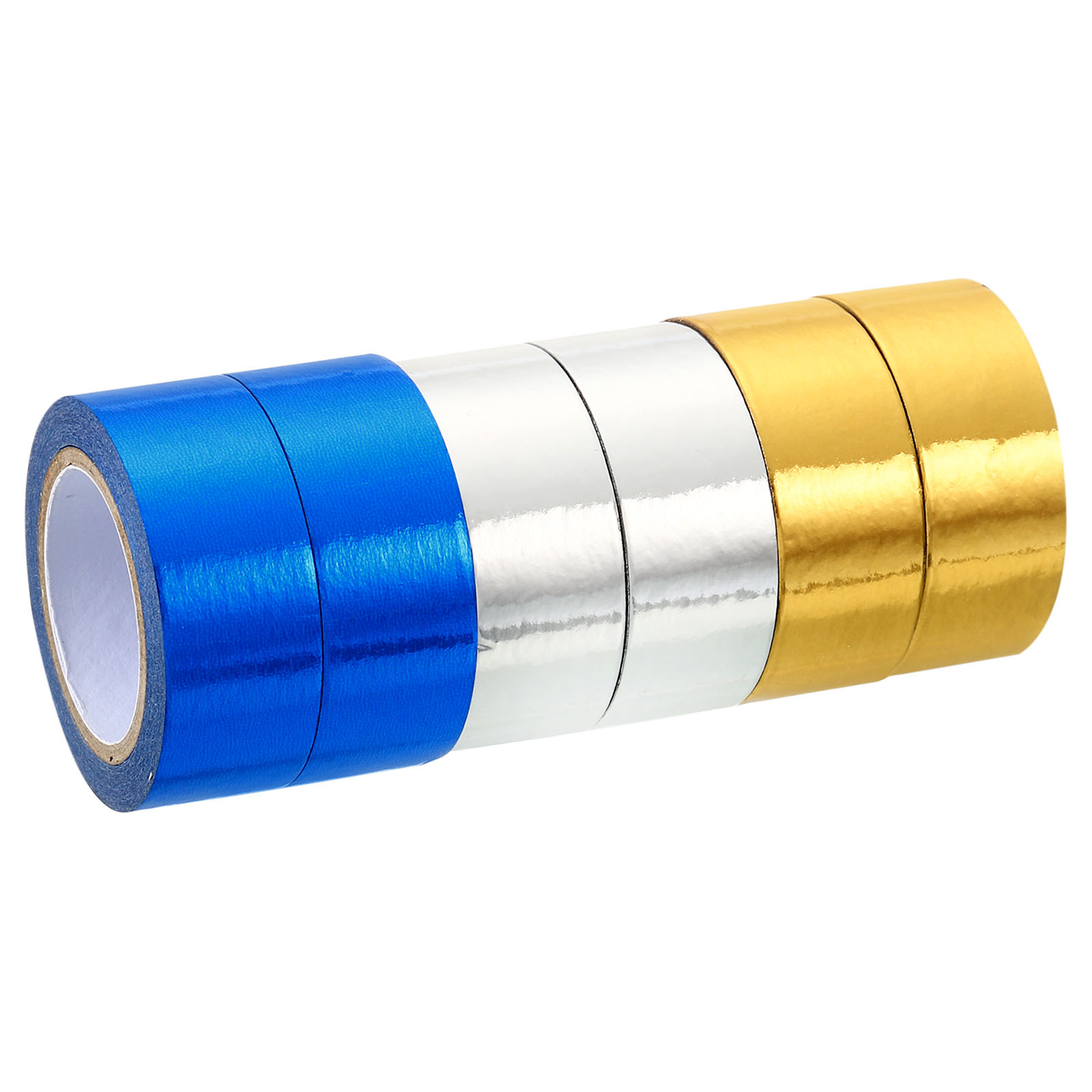 Uxcell Metallic Washi Tape 15mmx5m, 6 Pack Tapes Adhesive Gold Tone ...