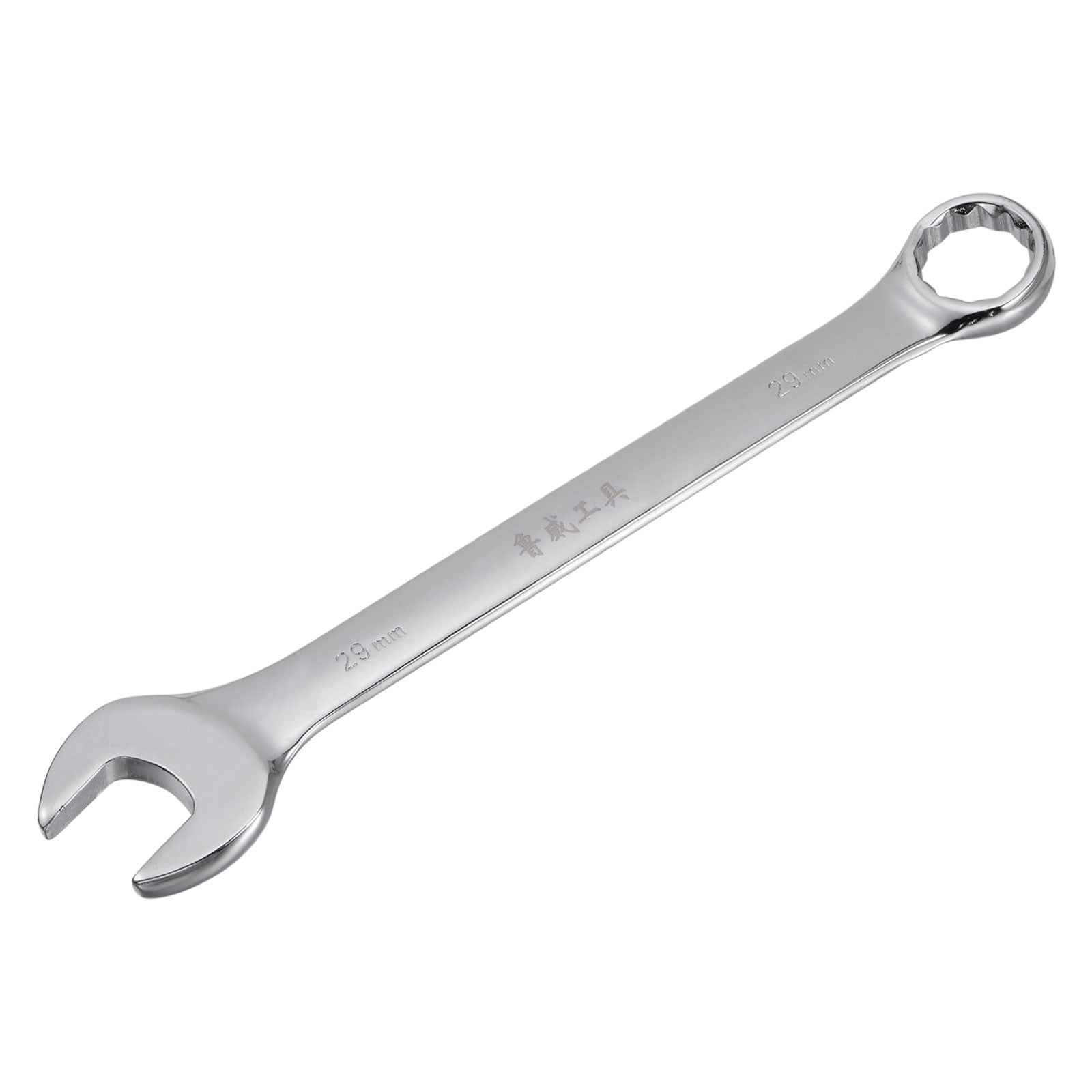Uxcell Metric 29mm 12-Point Box Open End Combination Wrench Chrome ...