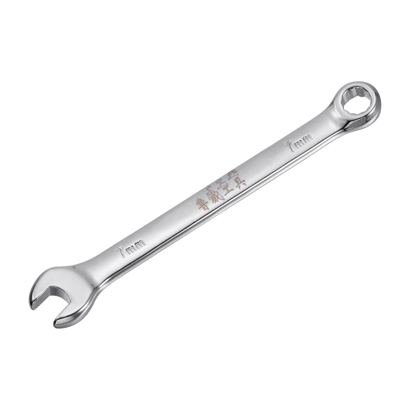 Uxcell Metric 7mm 12-Point Box Open End Combination Wrench Chrome ...
