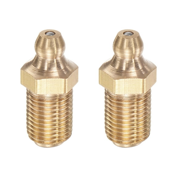 Uxcell Metric Brass Straight Hydraulic Grease Fitting M10 x 1mm ...