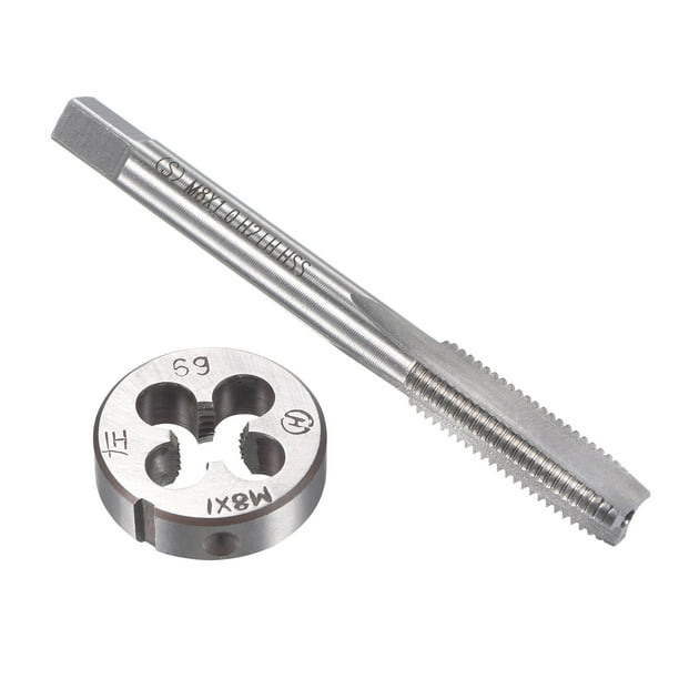 Uxcell Metric Left Hand Tap and Die Set Machine Thread Tap with Round ...